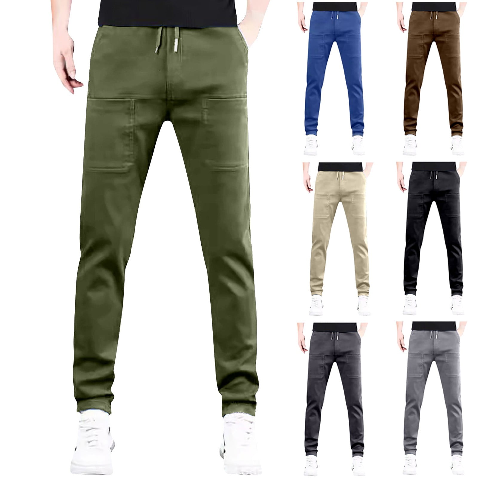 Manzera Stretch Cargo Pants Men, MultiPants - High Stretch Multi-Pocket ...