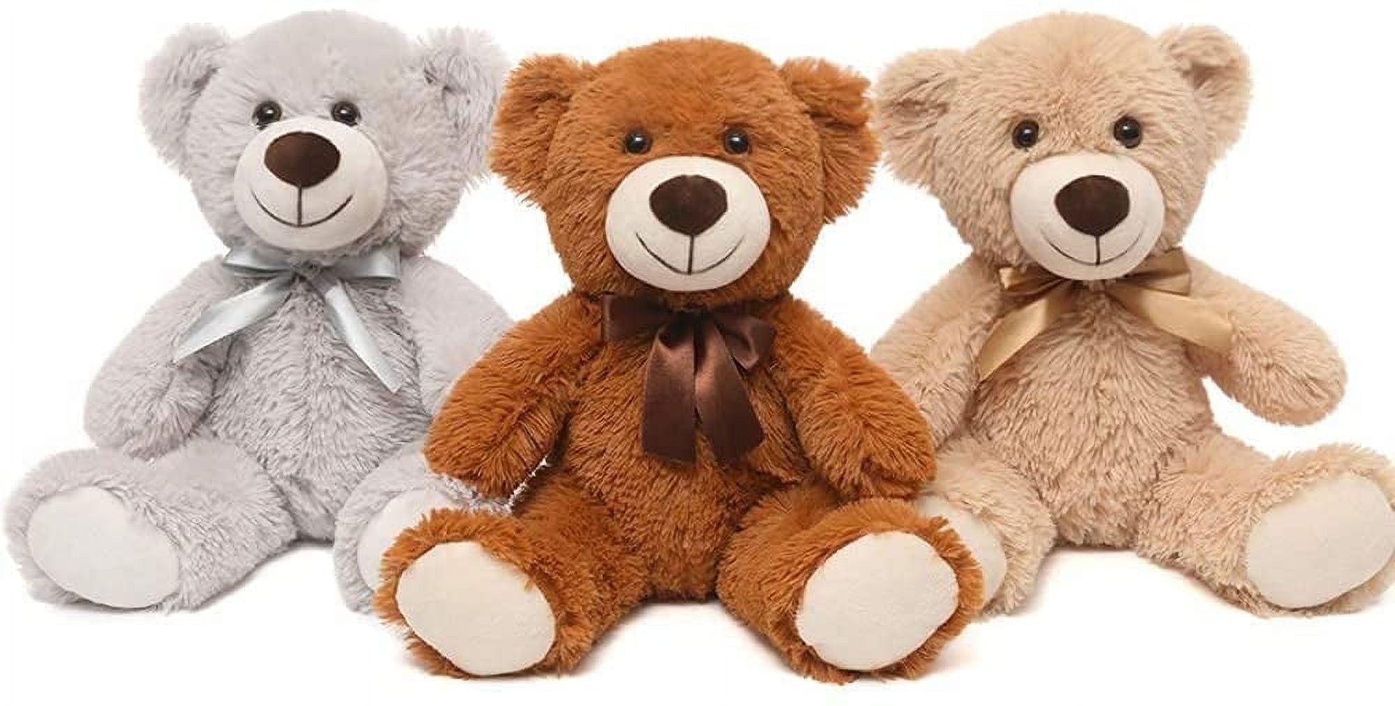 "MaoGoLan Classic Plush Soft Toys: 13.8"" Little Teddy Bears, 3 Pack in ...