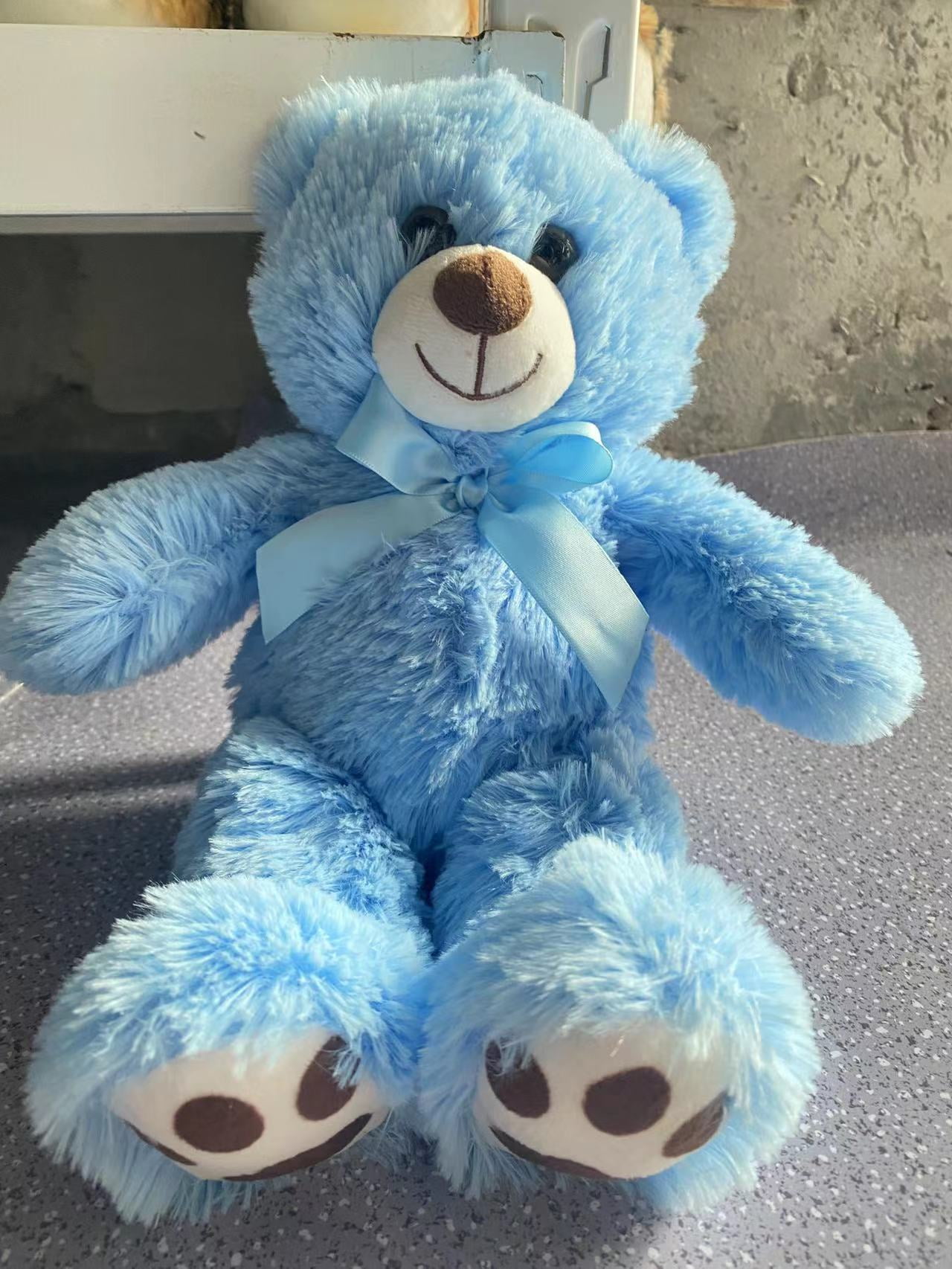 MaoGoLan 13'' Cute Footprints Teddy Bear Stuffed Animal Blue Bear Plush ...