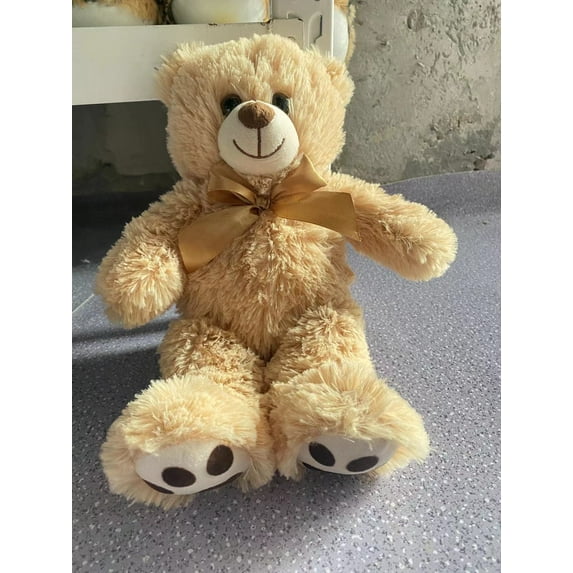 MaoGoLan 13'' Cute Footprints Teddy Bear Stuffed Animal Light Brown ...