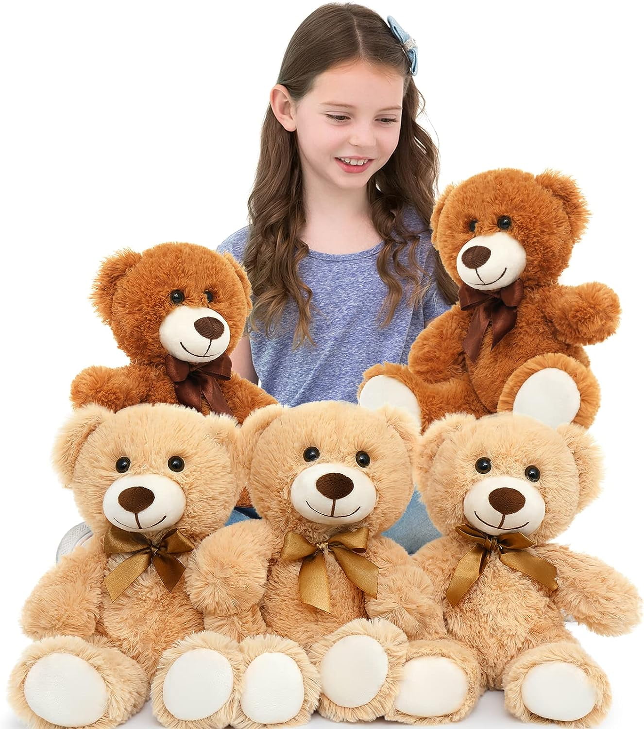 "MaoGoLan 5 Packs 14"" Soft Plush Teddy Bear Toys for Kids" - Walmart.com