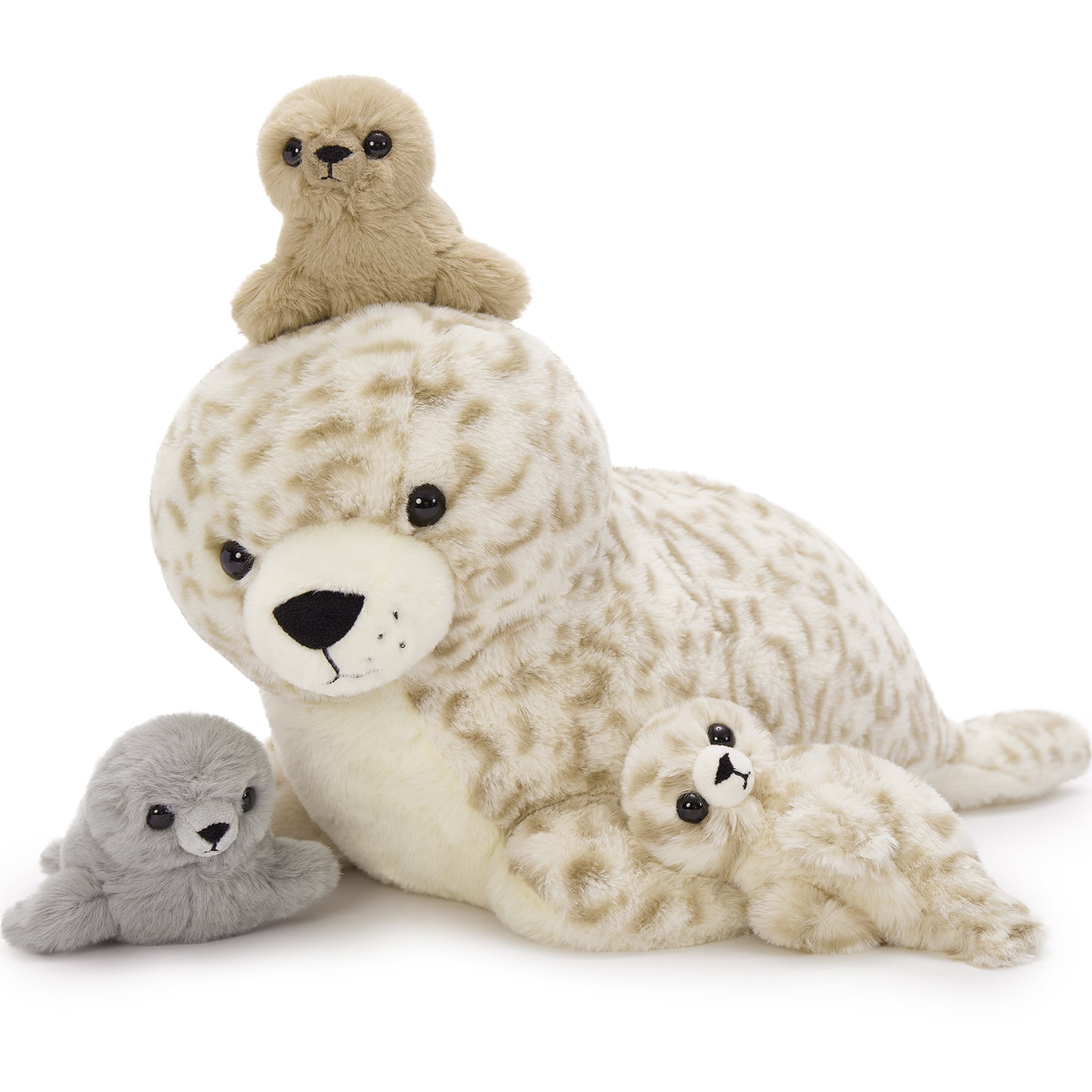 MaoGoLan 4 Pcs Seal Stuffed Animal Set 20" Mother Plush Toy with 3 ...