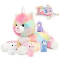 "MaoGoLan Large 24"" Cute Soft Plush Kids Caticorn with 4 Kittens Stuffed Animal Toy" - Walmart.com