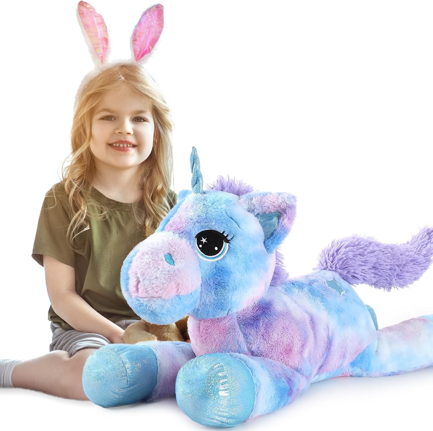 MaoGoLan 32" Big Unicorn Stuffed Animal Plush Giant Soft Unicorn Pillow Toy - Walmart.com
