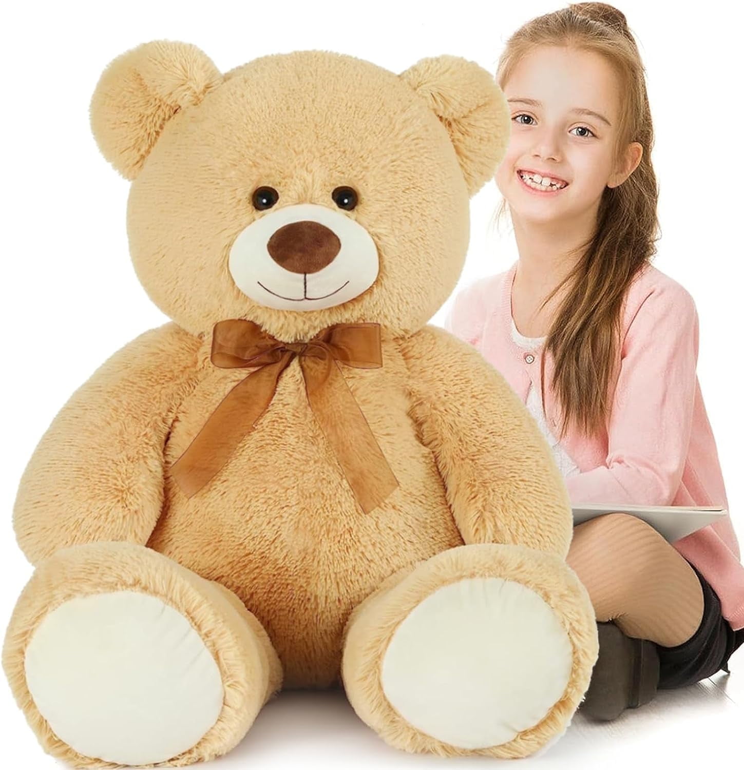 "MaoGoLan 35.4"" Fluffy Giant Teddy Bear, Soft Stuffed Animals Plush ...