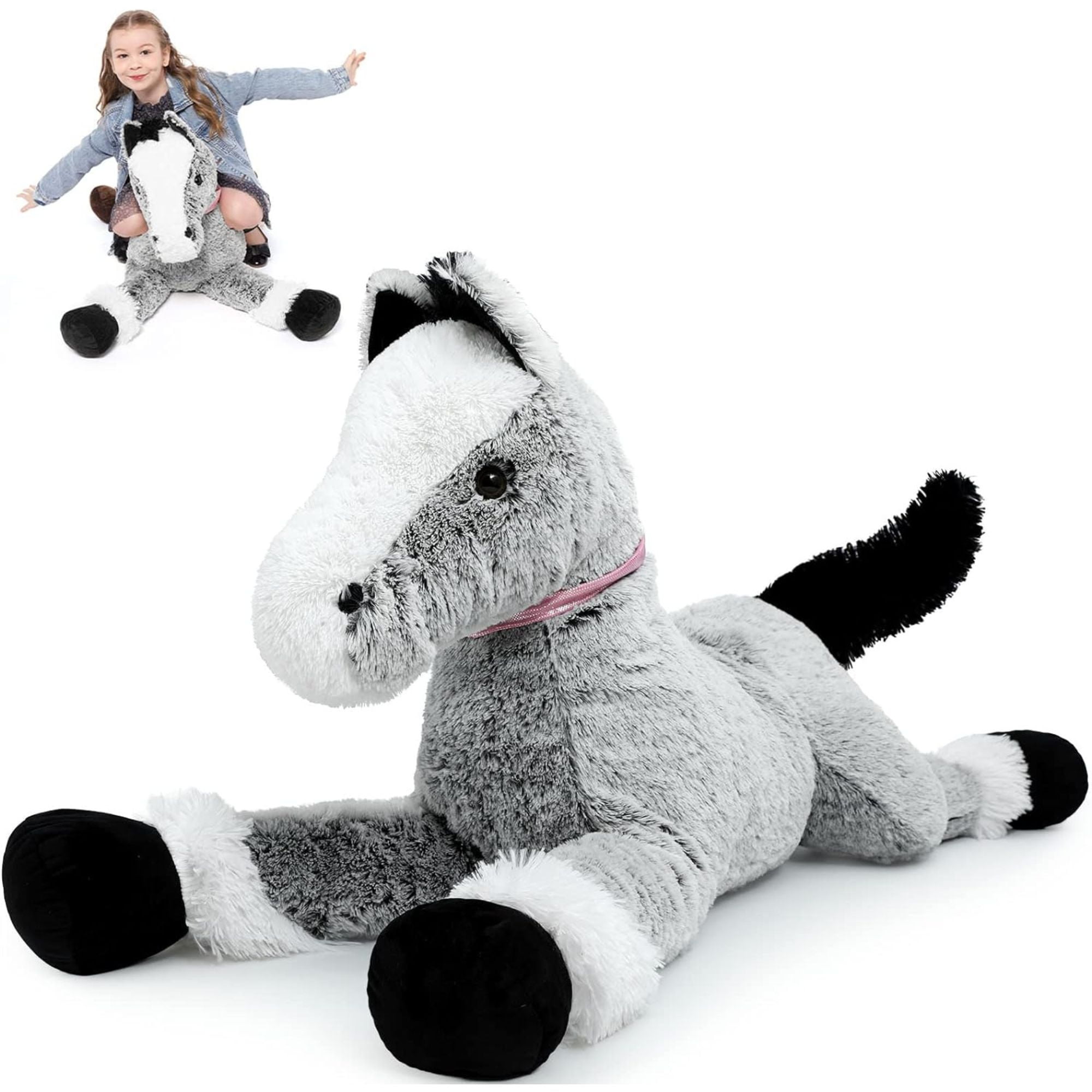 MaoGoLan 35" Giant Horse Stuffed Animal Large Stuffed Horse Plush Toy ...