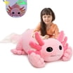 Tezituor 39.3" Axolotl Stuffed Animal Large Plush Axolotl Pillow Plush ...
