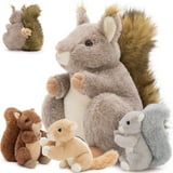 MaoGoLan 4 Pcs Squirrel 13.8'' Large Stuffed Animal Mommy Squirrel with 3 Babies - Walmart.com