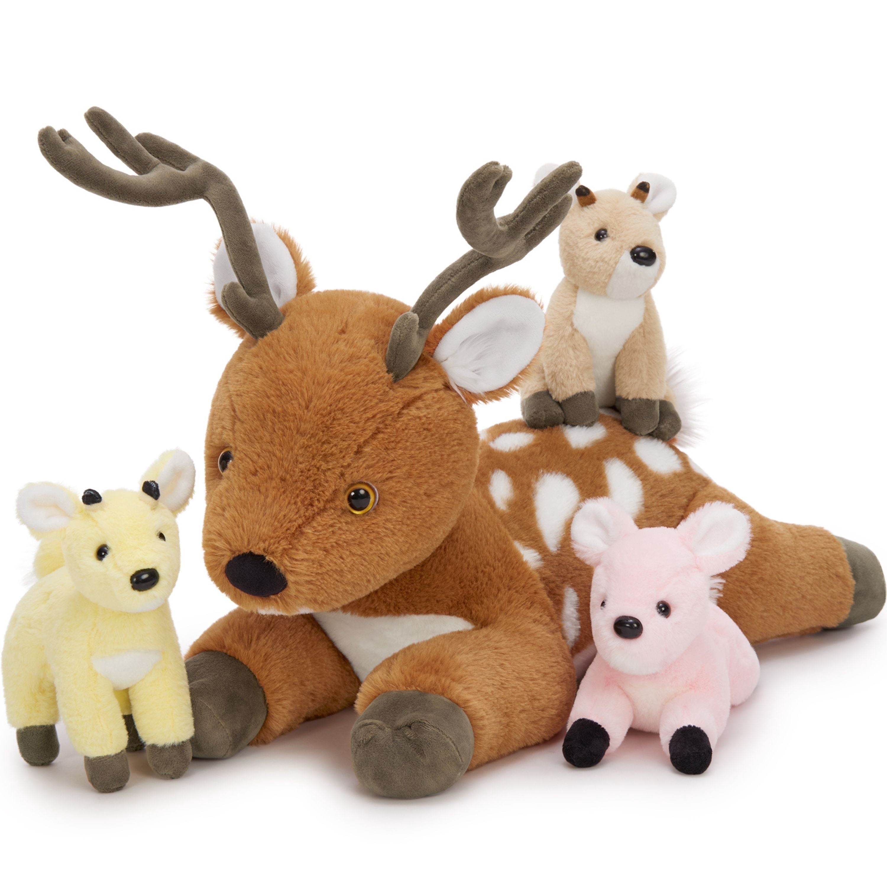 MaoGoLan 4Pcs Sika Deer Stuffed Animal 18.9'' Daddy Sika Deer Plush ...