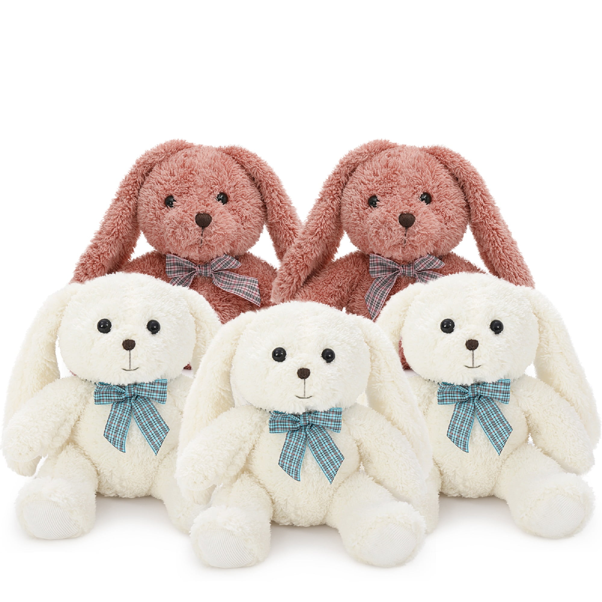 MaoGoLan 5-Packs Cute Bunny Plush Animal Toys, Long Ear Plushies for ...