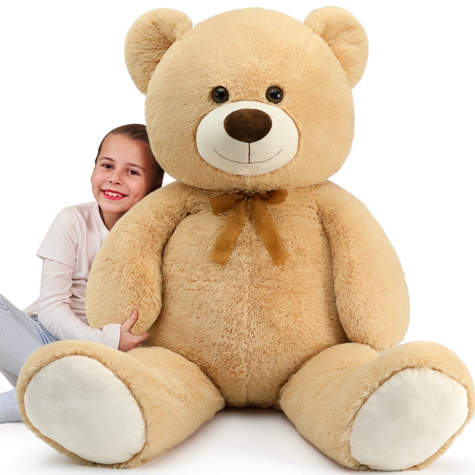 MaoGoLan 51" Giant Teddy Bear Soft Stuffed Animals Plush Big Bear Toy ...