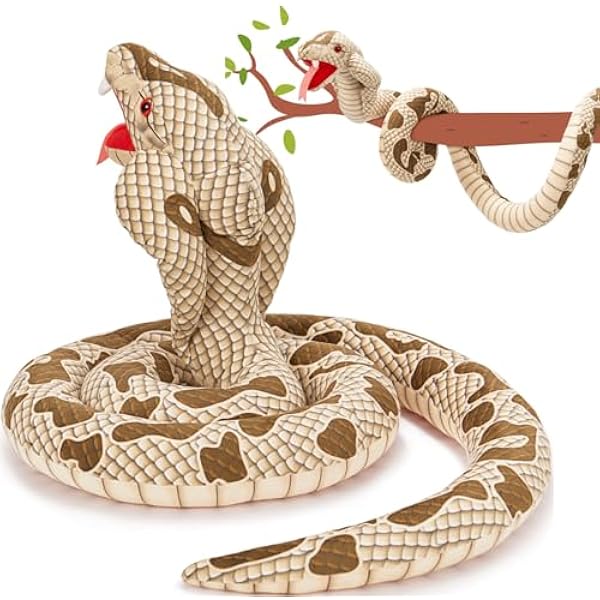 MaoGoLan 98 inch King Cobra Stuffed Animal Large Stuffed Snake Giant ...