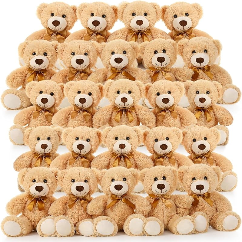 MaoGoLan Bulk Teddy Bear Baby Shower, 10 Packs Small Teddy Bear Stuffed ...
