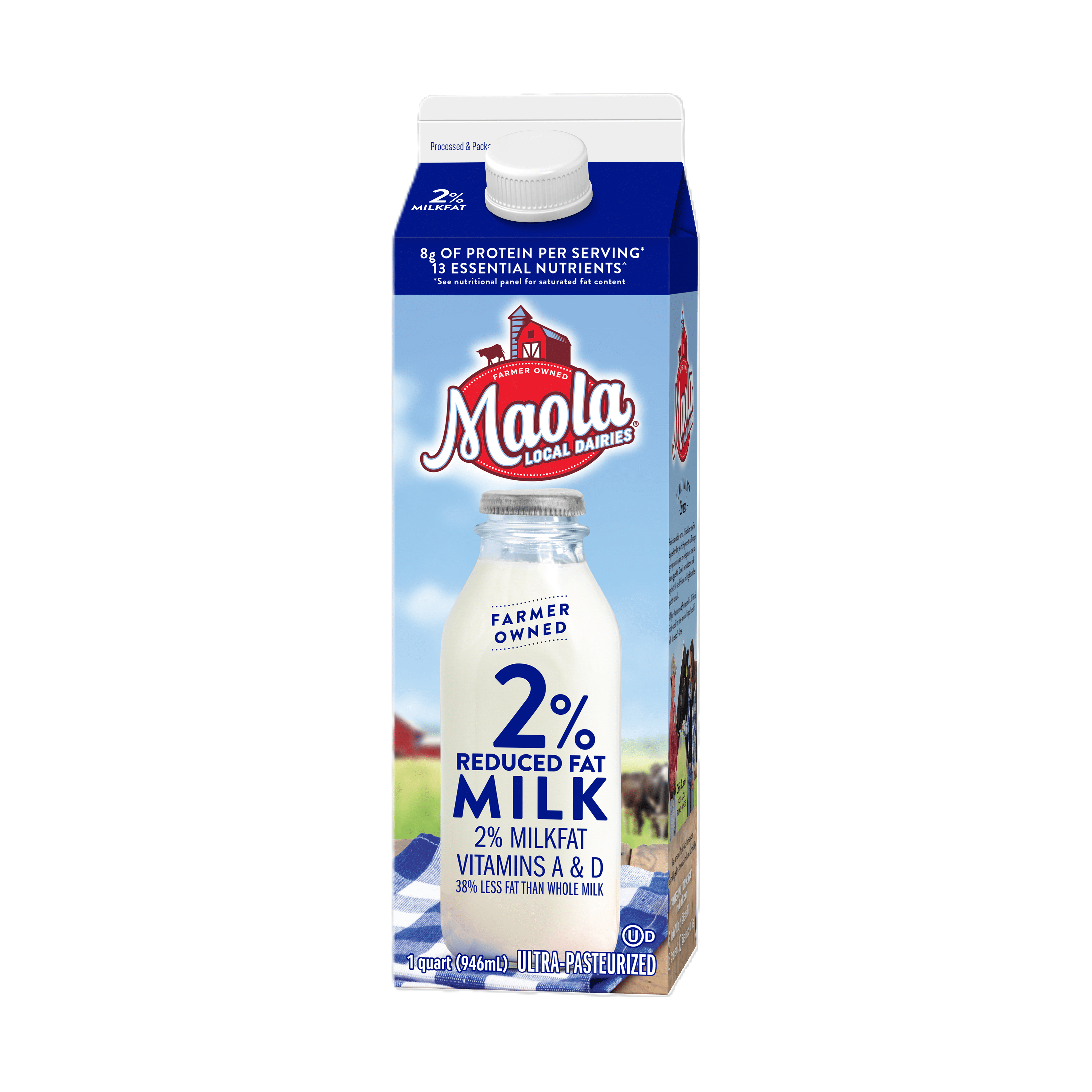Maola 2% Reduced Fat Milk Quart, Ultra-Pasteurized - Walmart.com