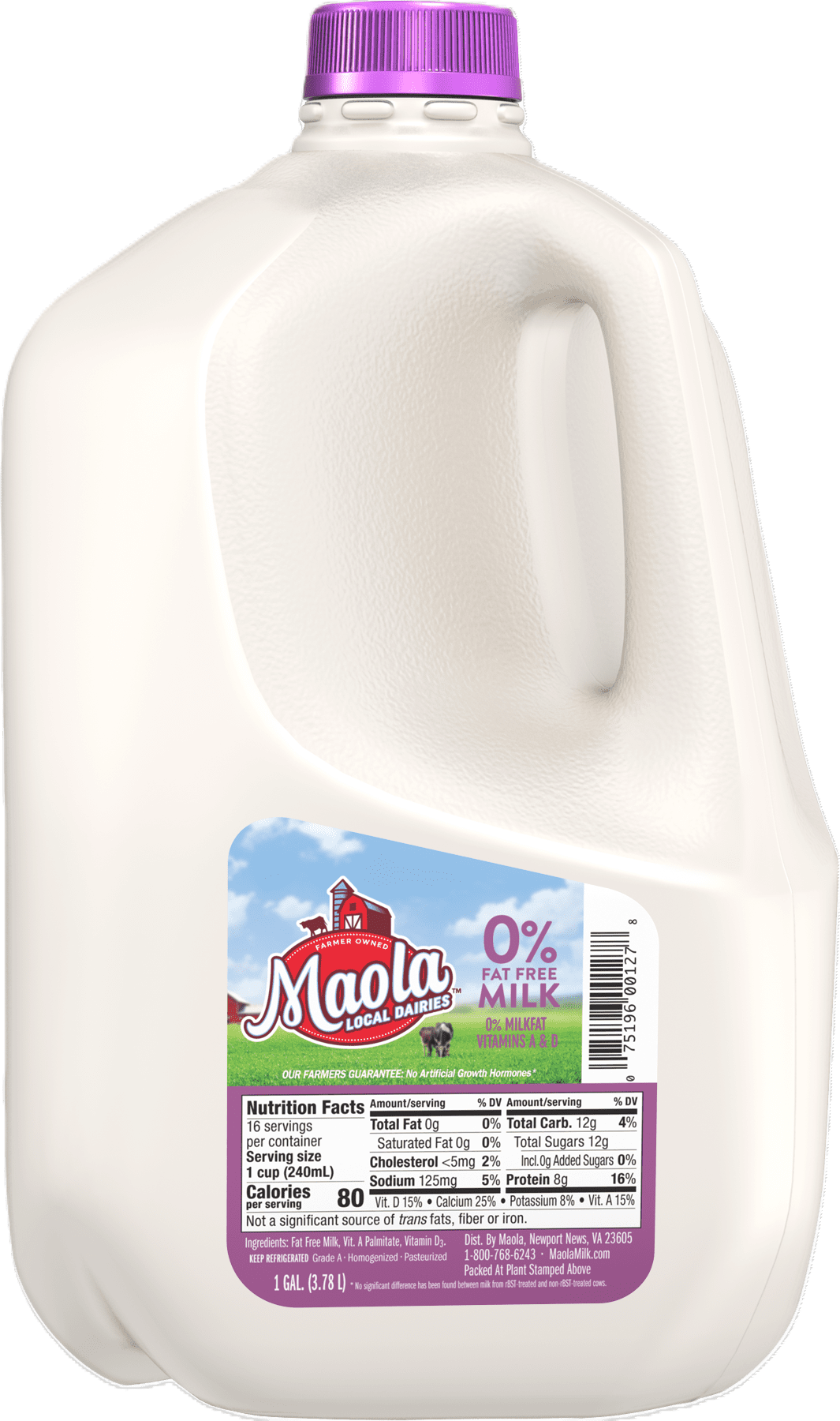 Maola Fat Free Milk, Gallon - Walmart.com