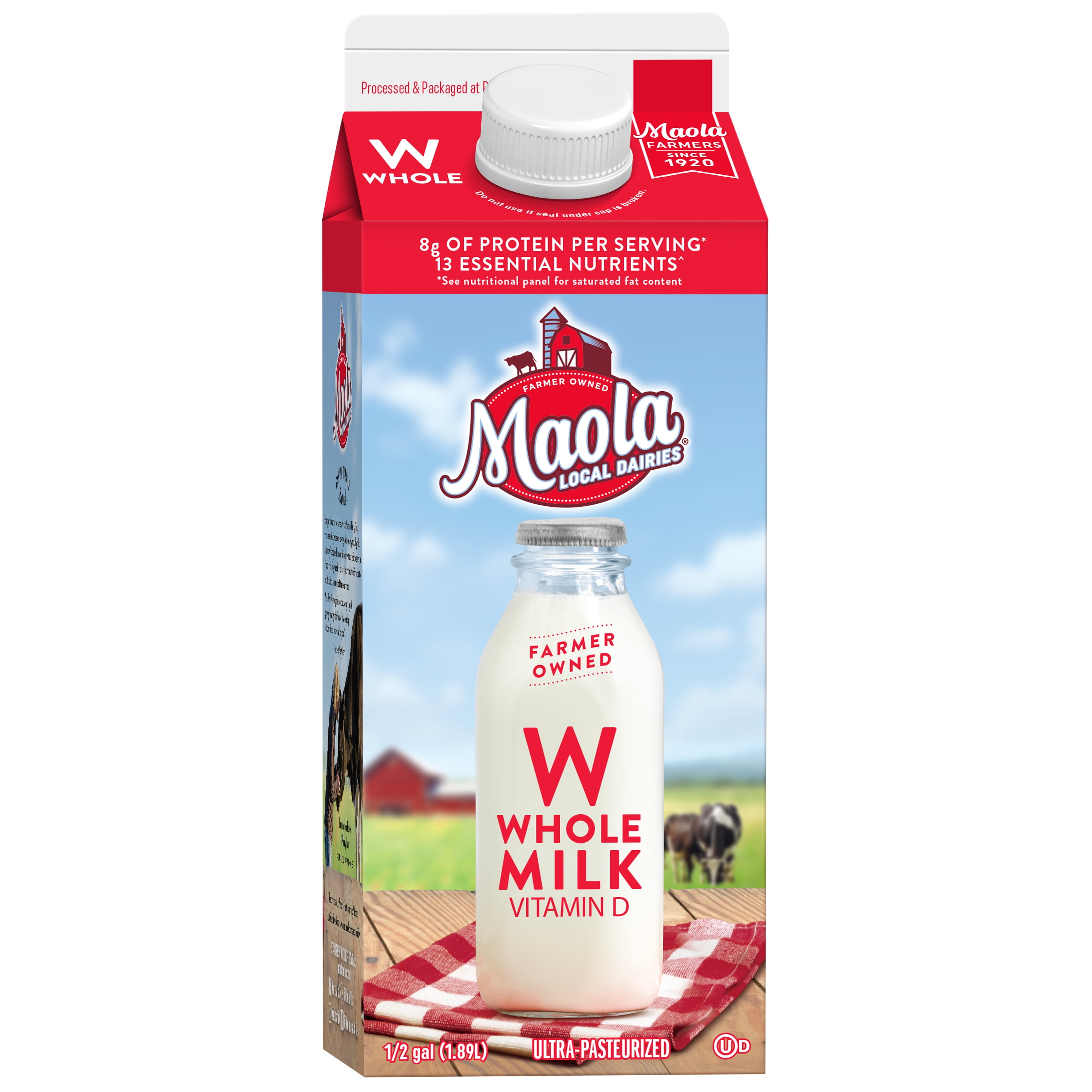 Maola Whole Milk Half Gallon, Ultra-Pasteurized - Walmart.com