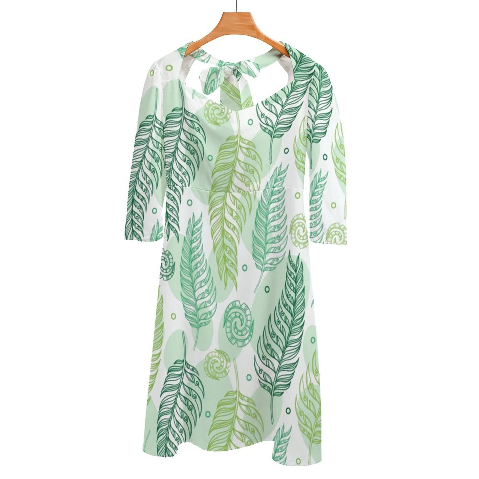 Maori Fern Back Lacing Backless Dress Square Neck Dress Fashion Design ...