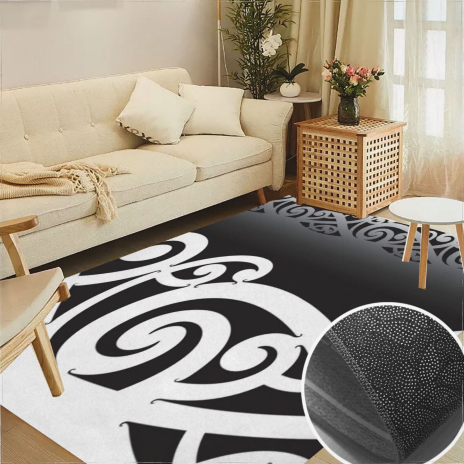Maori Koru Black And White Layered Design Adult Home Decor Bedroom ...