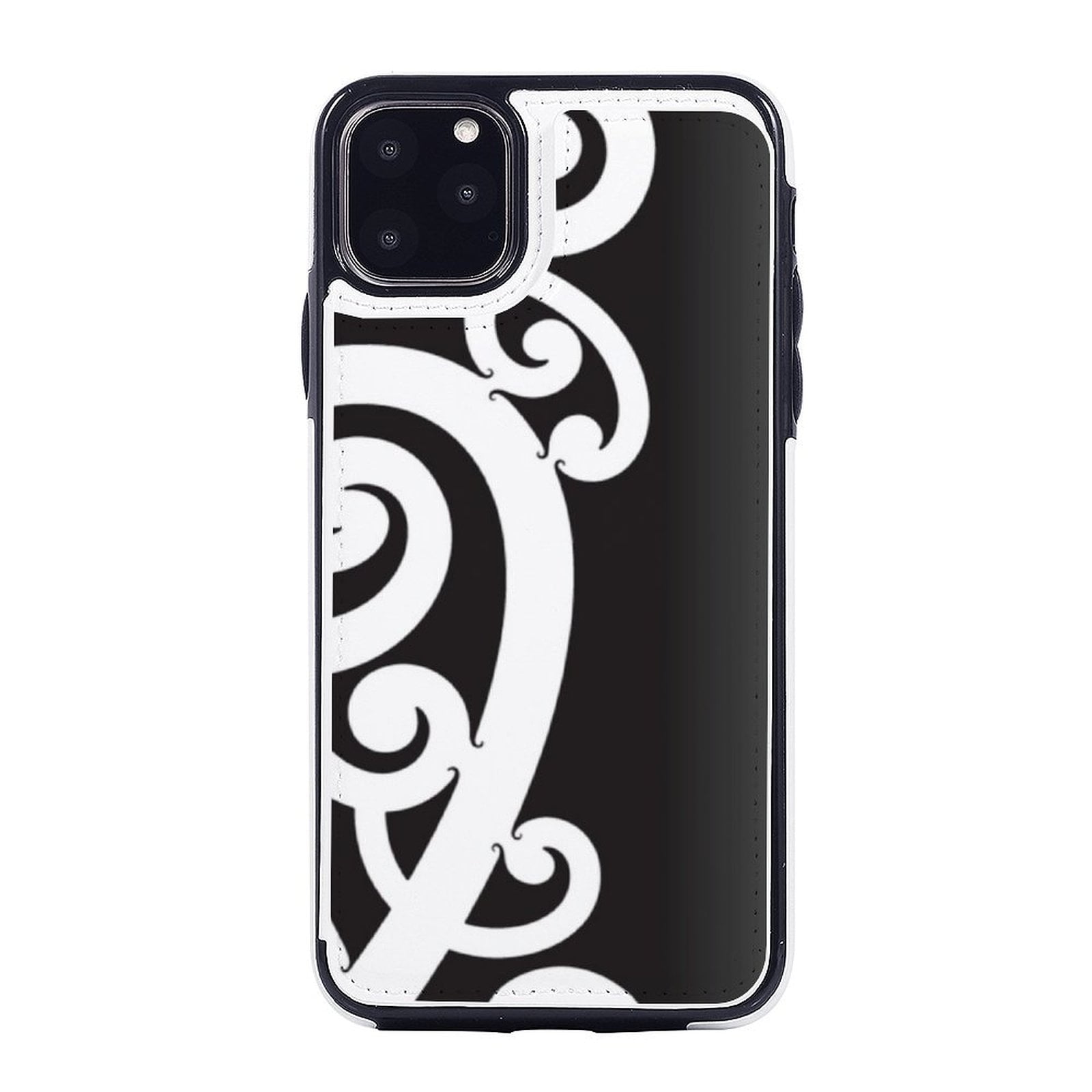 Maori Koru Black And White Layered Design Leather Wallet Case for ...