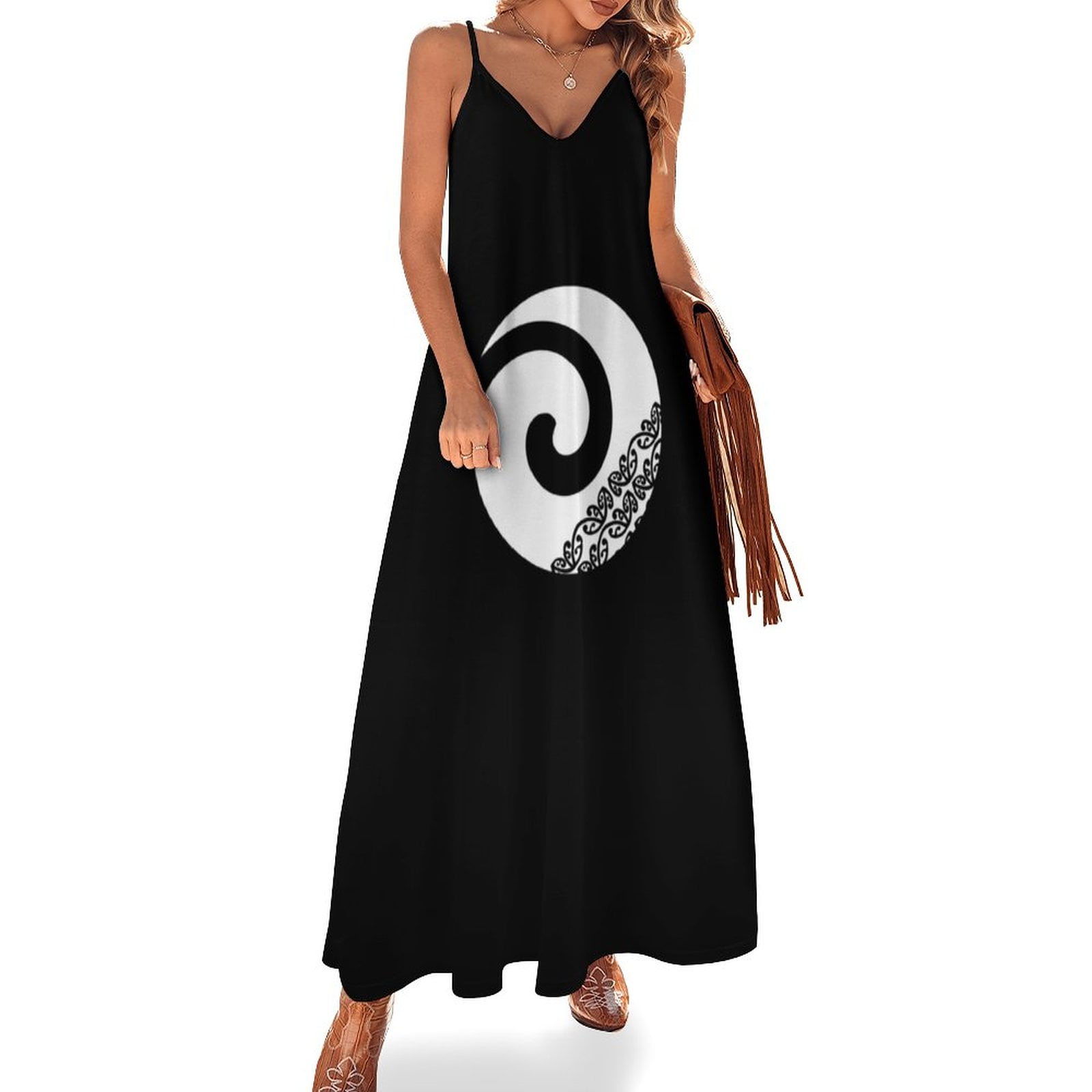 Maori Koru New Beginnings Icon White Sleeveless Dress beach dress luxury evening dresses 2024 ...