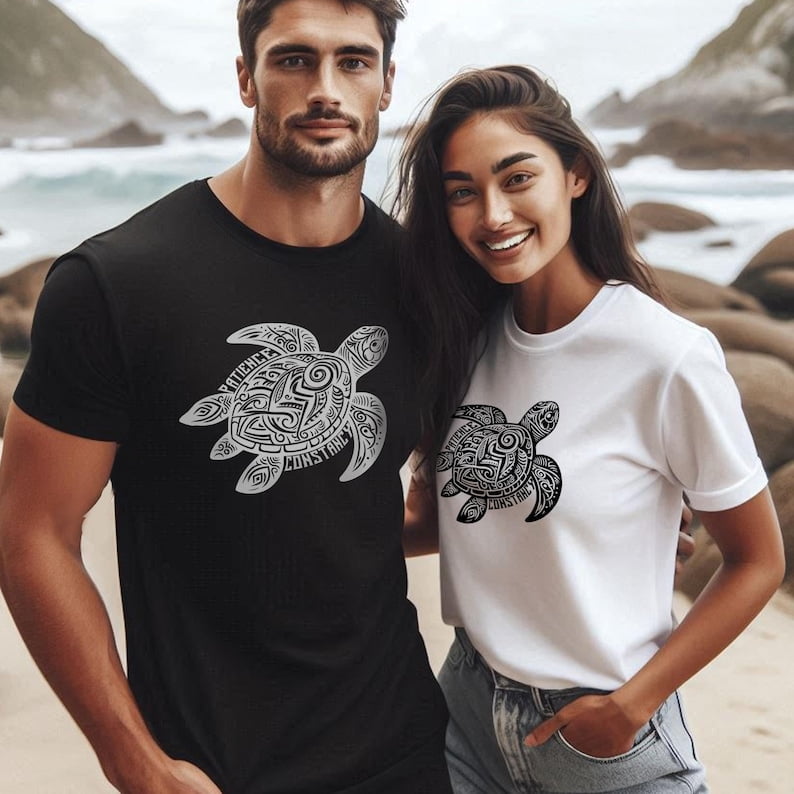 Maori Sea Turtle T-Shirt, Tattoo Aotearoa, Patience Constancy, Teen ...