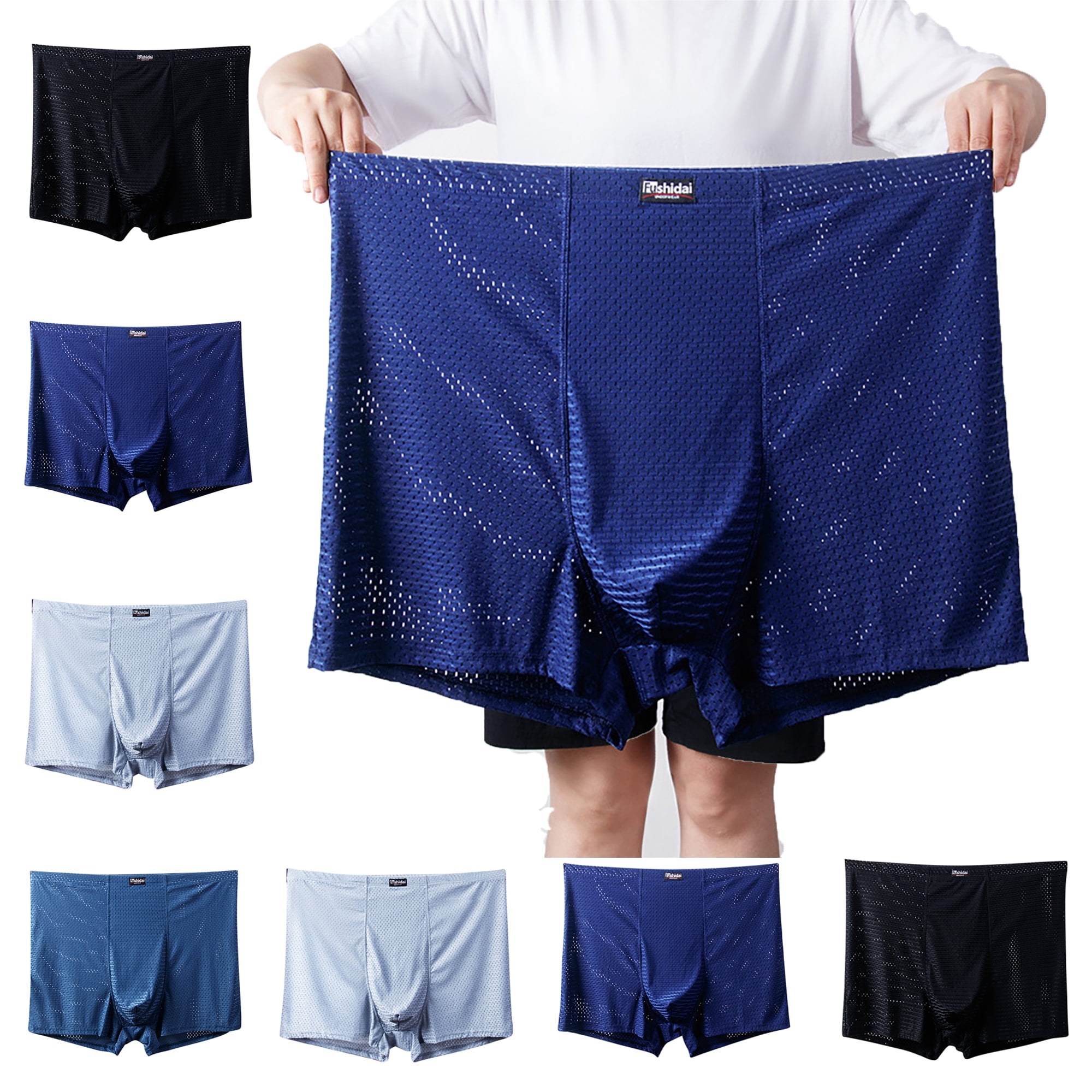 Maoxin Boxers For Men Mesh Ice Silk Underwear Large Size Flat Angle ...