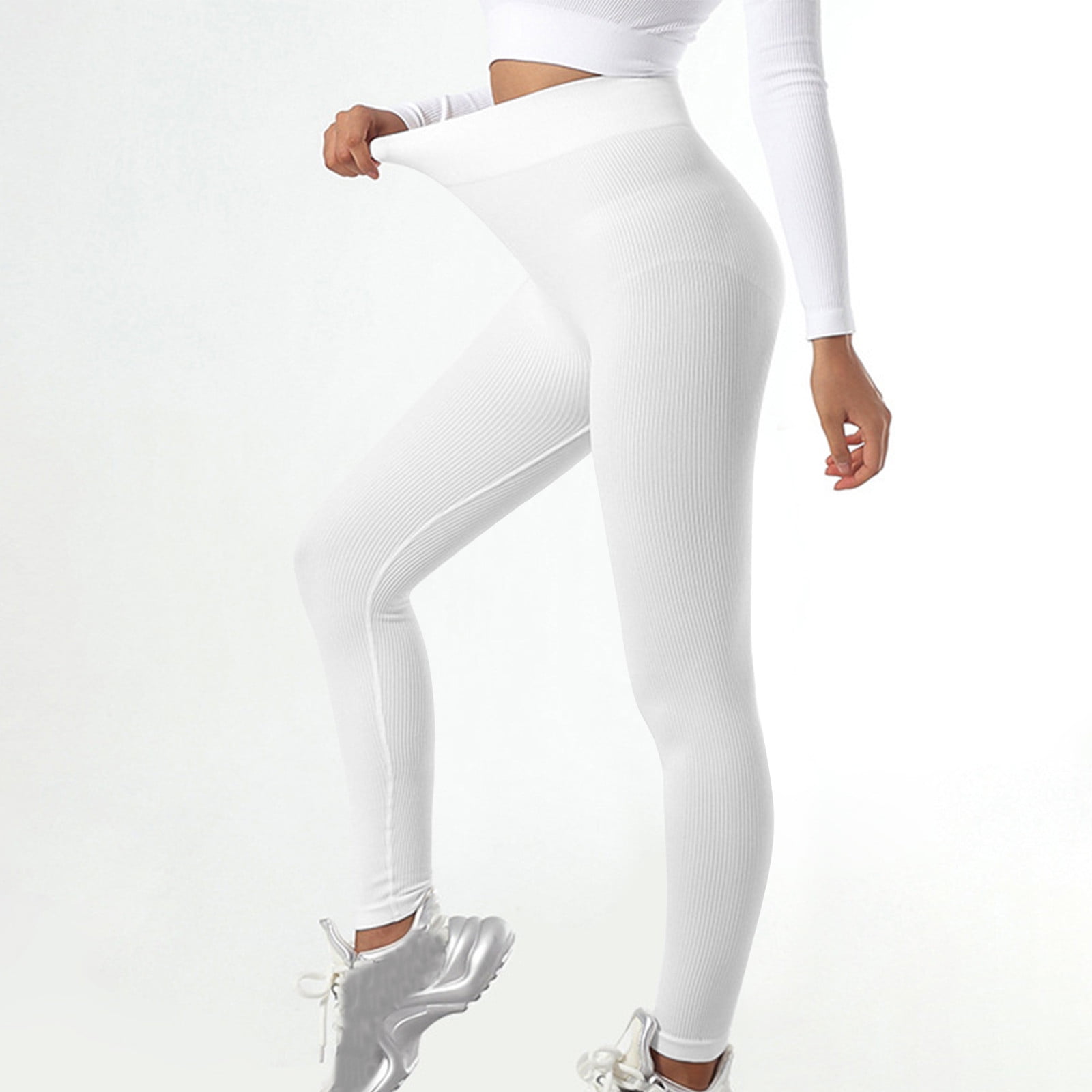 Maoxin Leggings Women's New Solid Color Thread Hip Lifting Tight ...