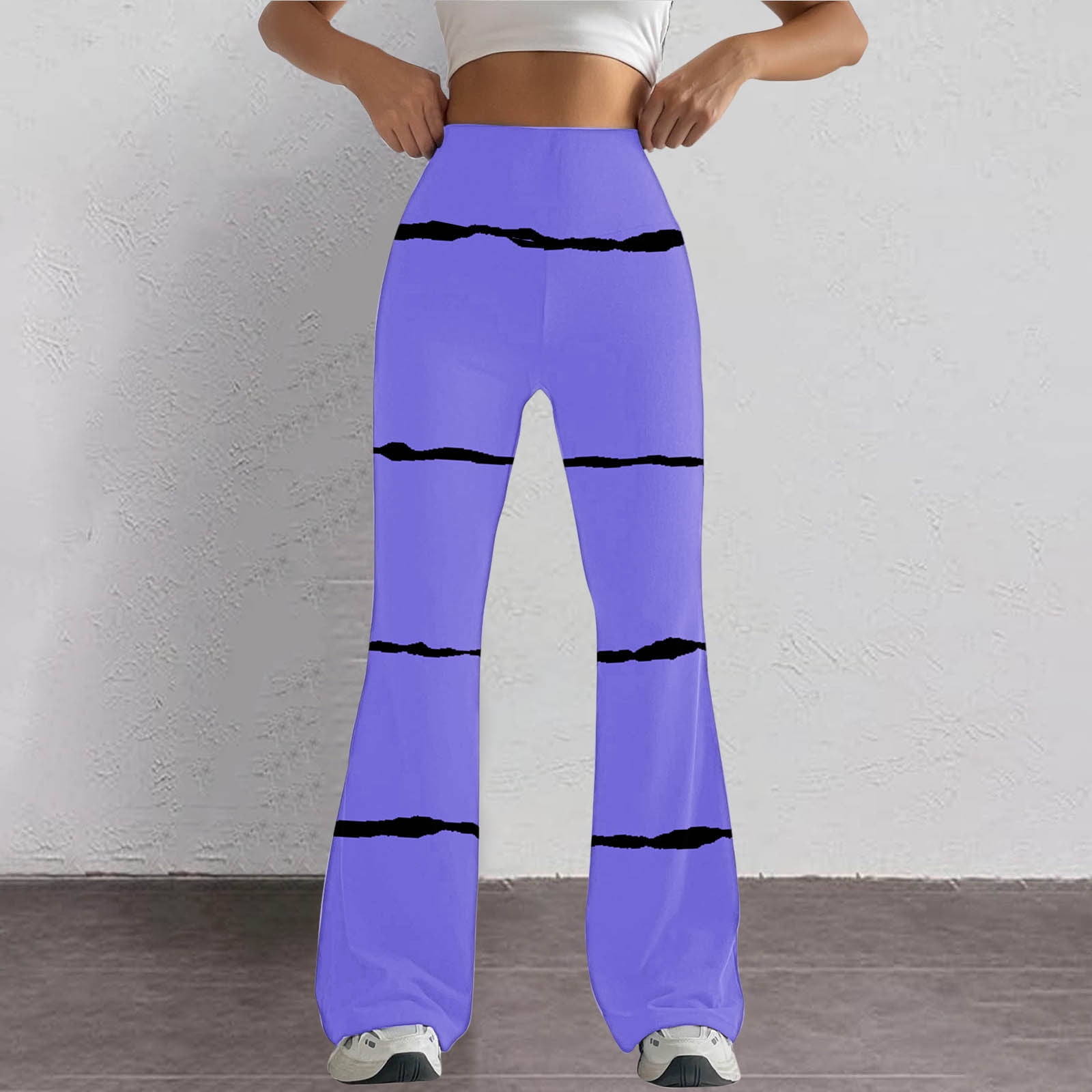 Leggings for Women Women Tight Fitting Hip Hugging Shapewear Striped ...