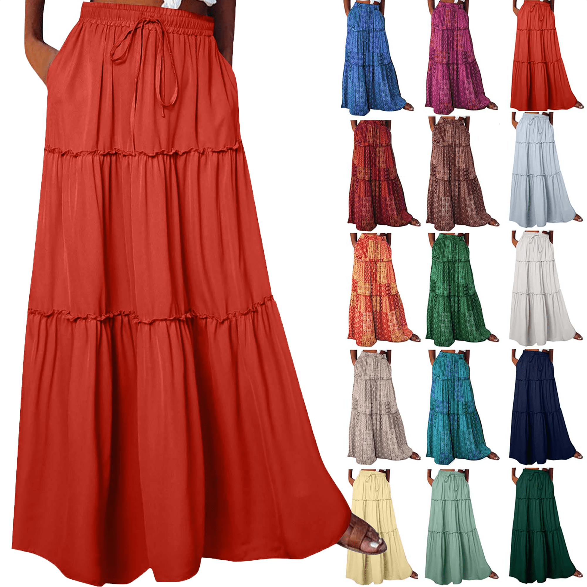 Maoxin Skirts for Women Women's Solid Color Sexy Wrapped Hip Fringe ...