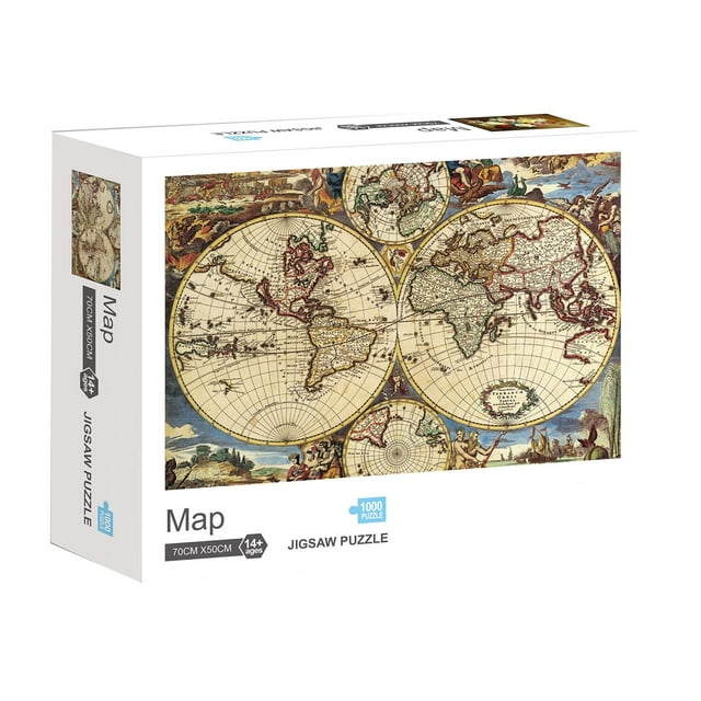 Map 1000 Piece Jigsaw Puzzle - Walmart.com