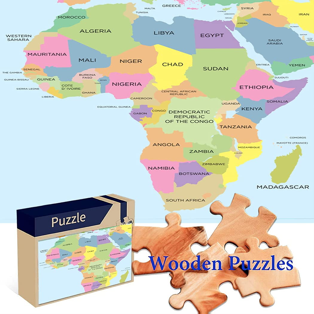Map of Africa Jigsaw OIF8 Puzzles for Adults Colorful North Coloured ...