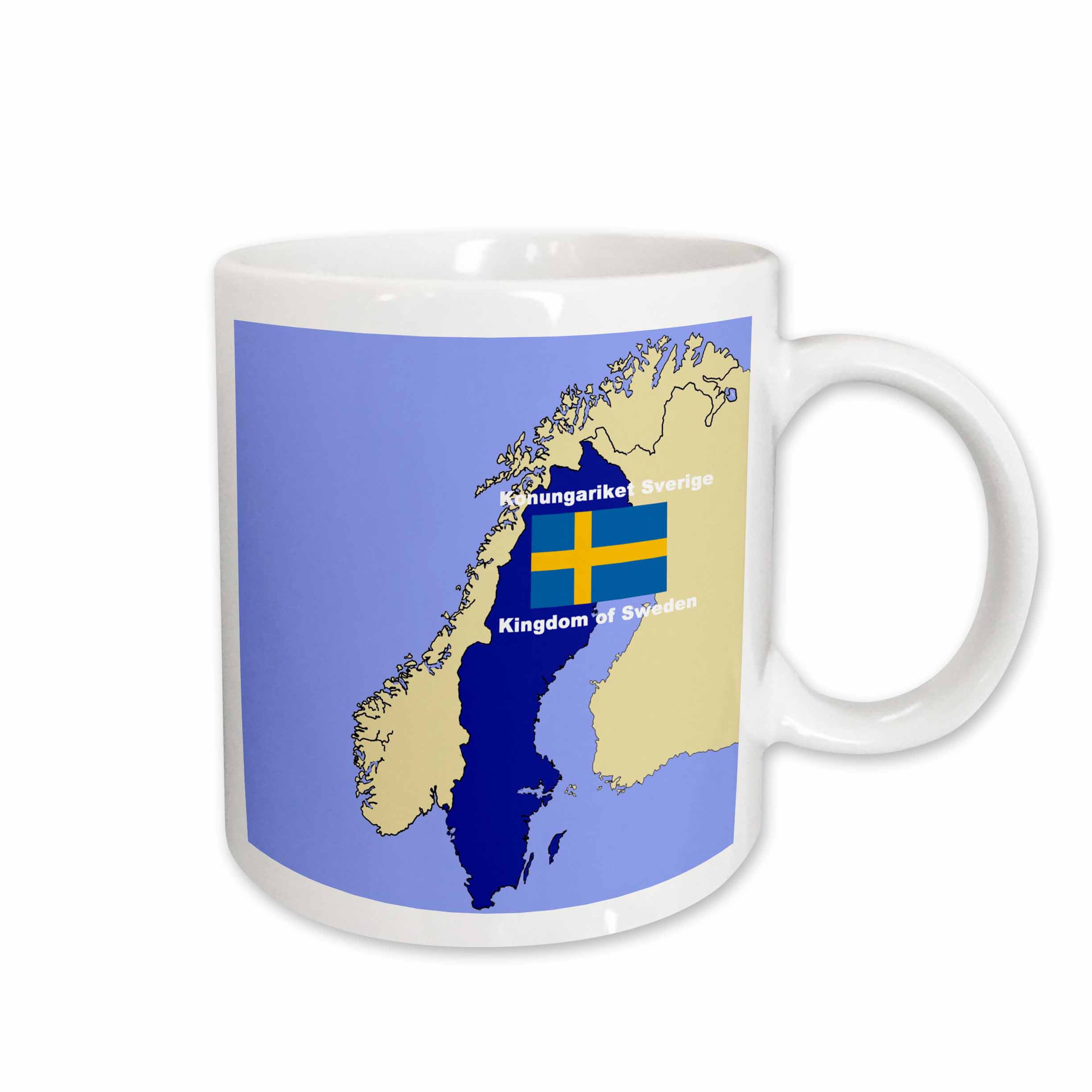 3drose, Map and Flag of Sweden with the Kingdom of Sweden Printed in ...