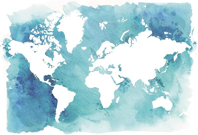 Map Backdrop Marine Theme Treasure Hunt Backdrop World Map Photo ...