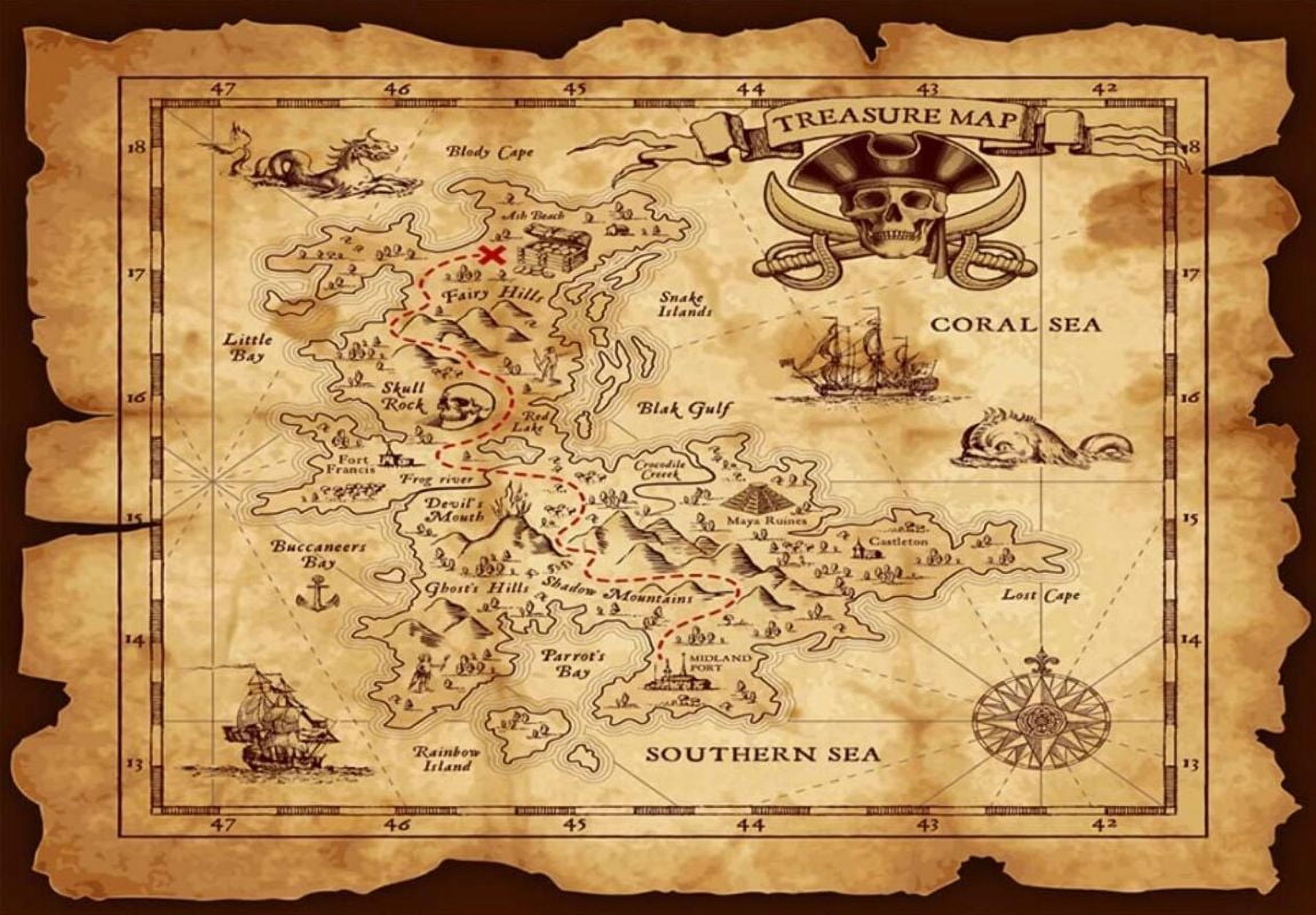 Map Background Baby Shower Treasure Photo Travel Backdrop Explore ...