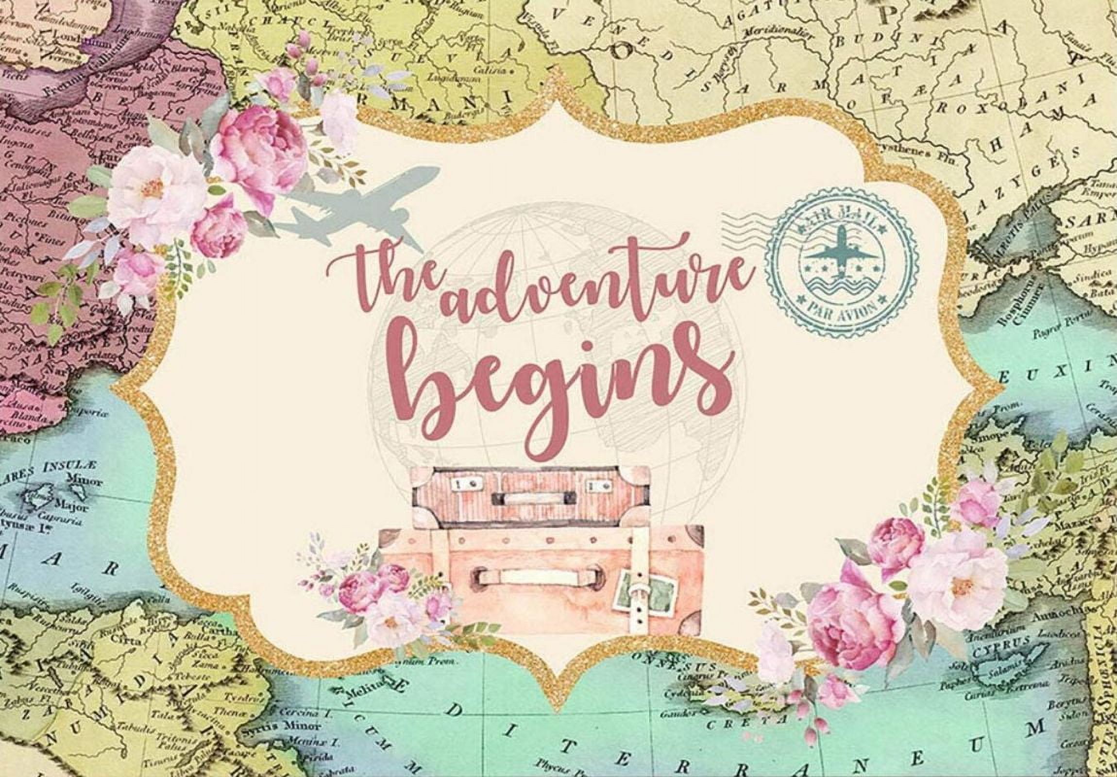Map Background Baby Shower Treasure Photo Travel Backdrop Explore ...