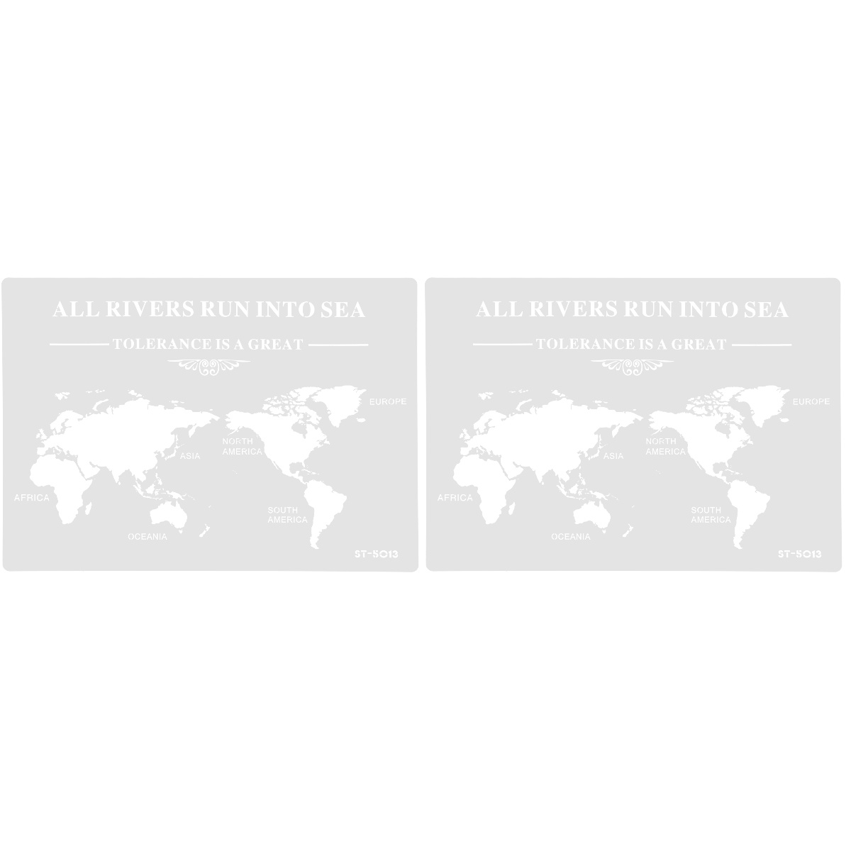 Map Baking Template World Stencil for Cake Coffee Tools 2 Pack Embossed ...