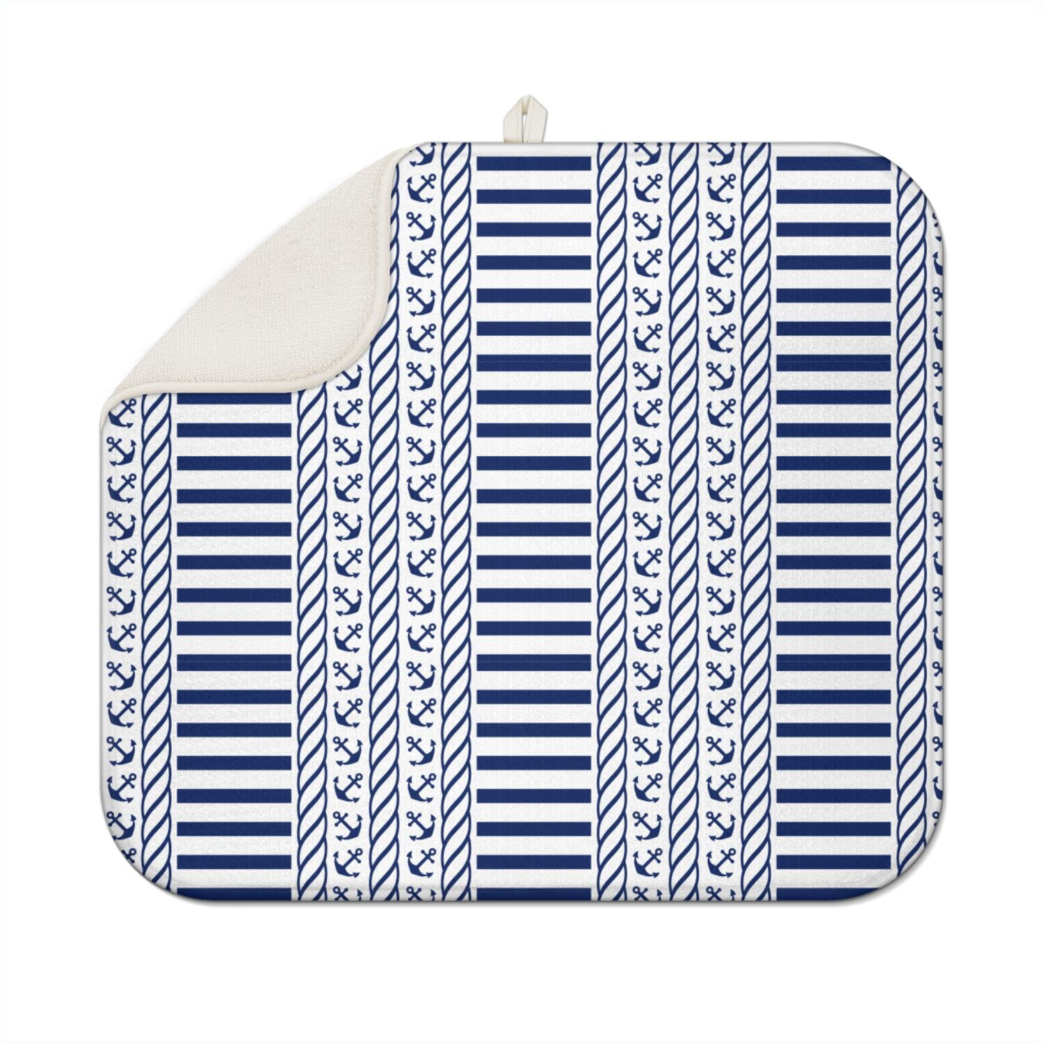 Map Beach Coffee Mat Nautical Anchor Boat Sea Seaside Coastal Marine ...