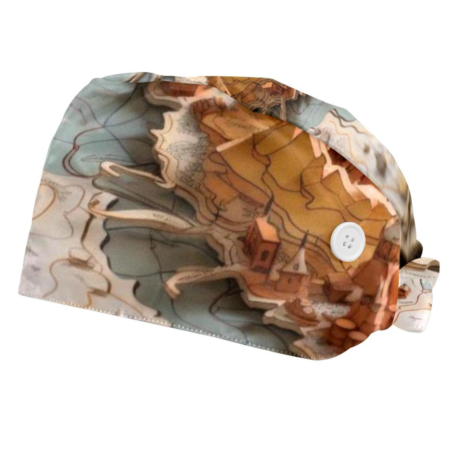 Map Block Adjustable Working Cap with Sweatband Suitable, 2 Packs ...