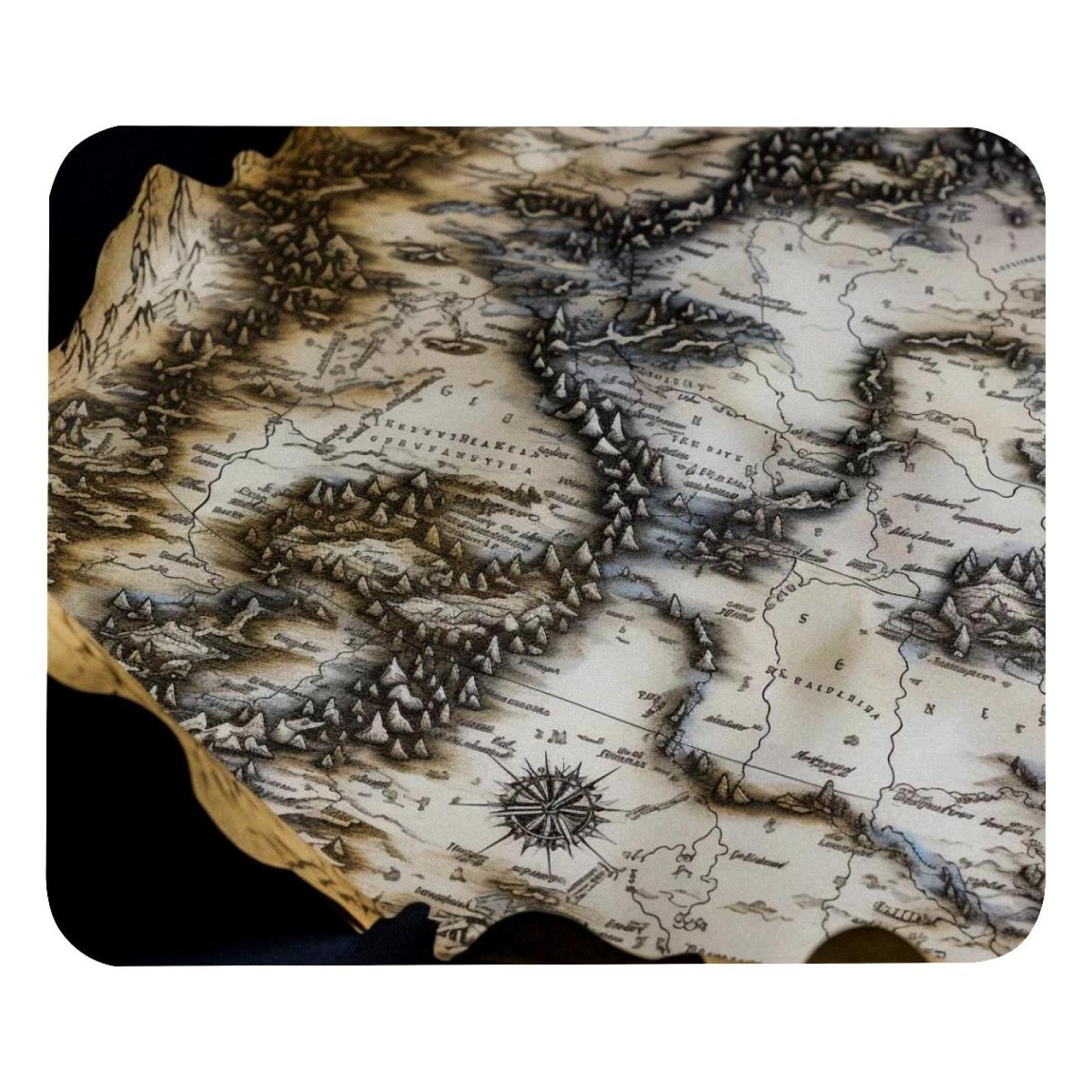 Map Block Mouse Pad, Personality Design Rubber Base for Office Decor ...