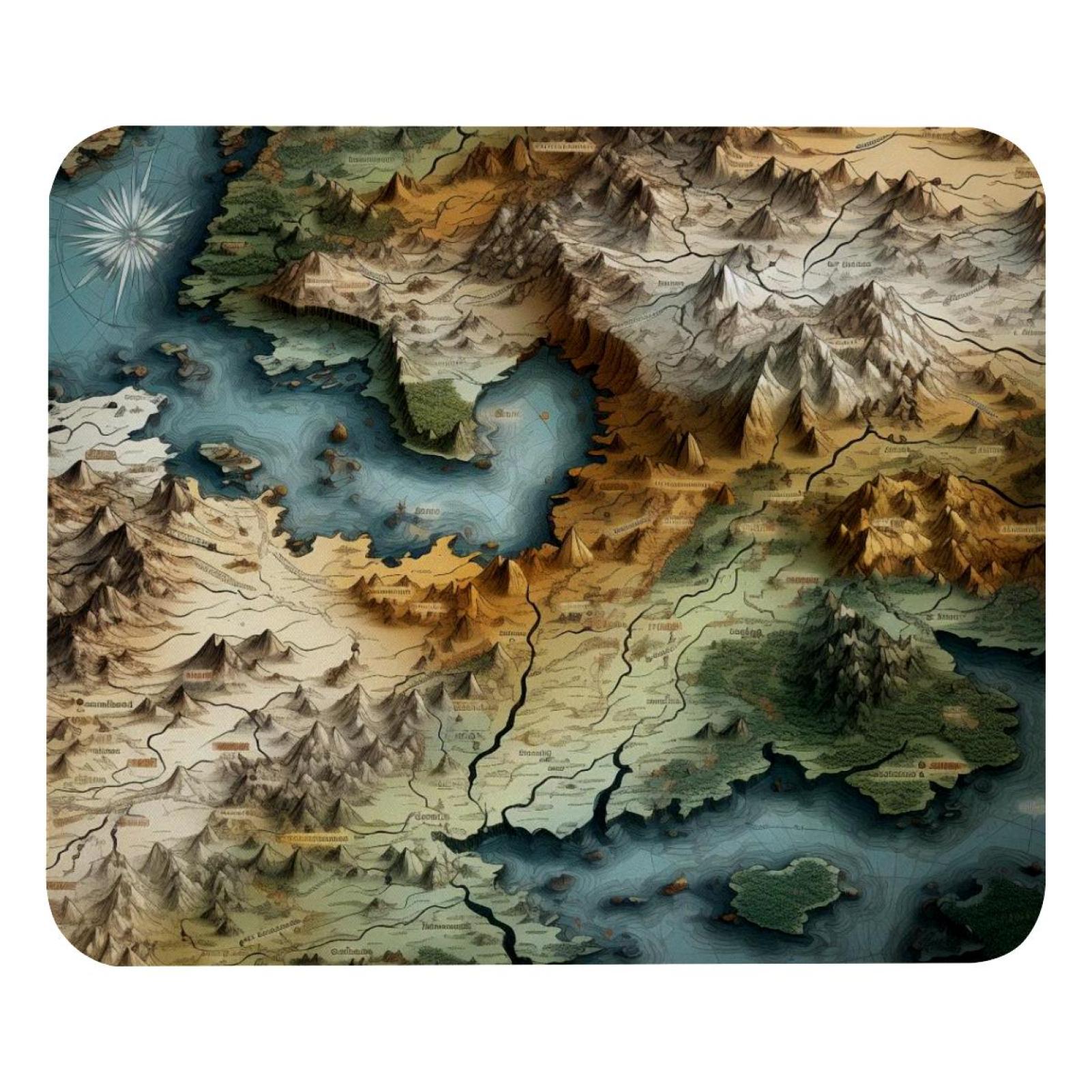 Map Block Mouse Pad for Wireless Mouse Home Office Desk Laptop with ...