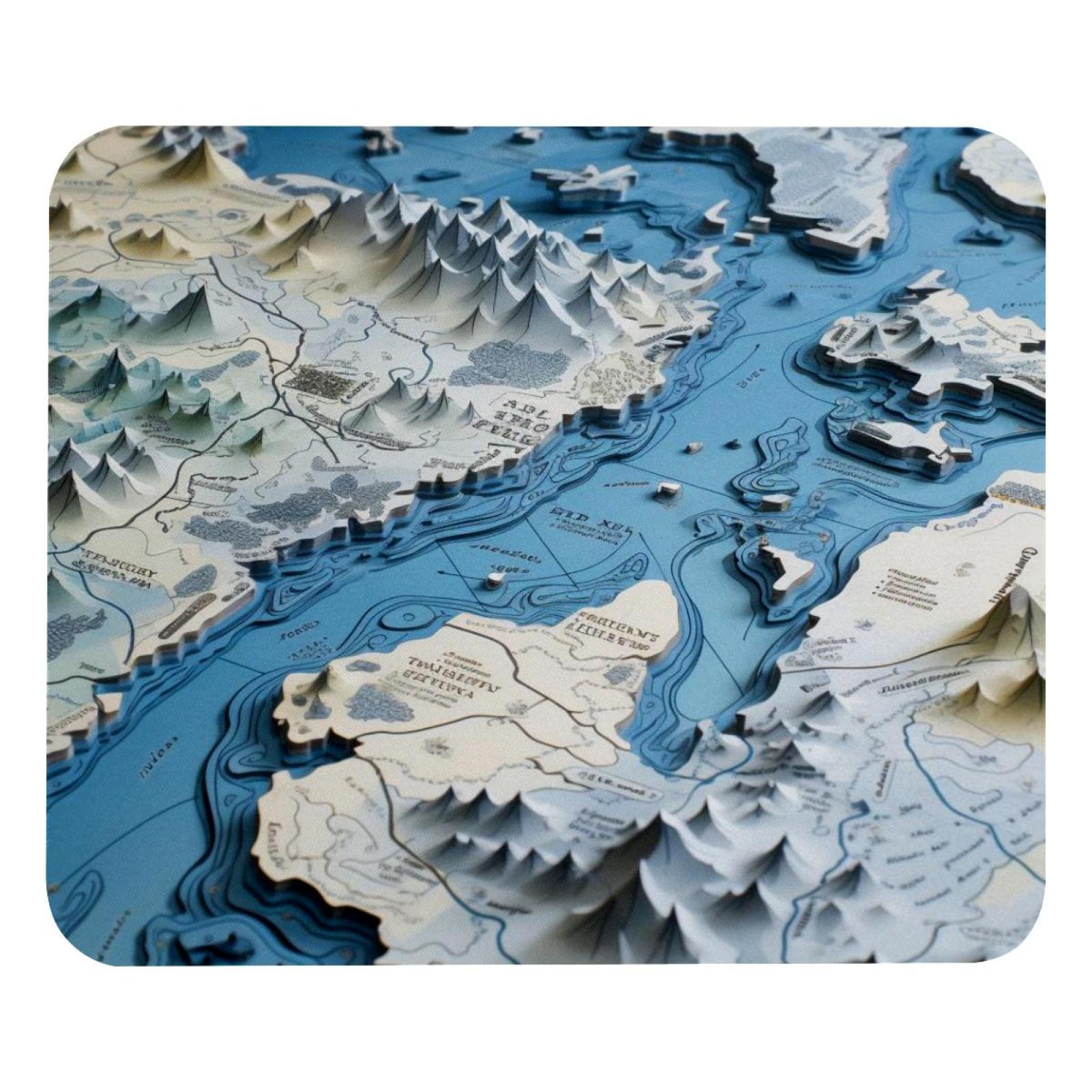 Map Block Mouse Pad for Wireless Mouse Home Office Desk Laptop with ...