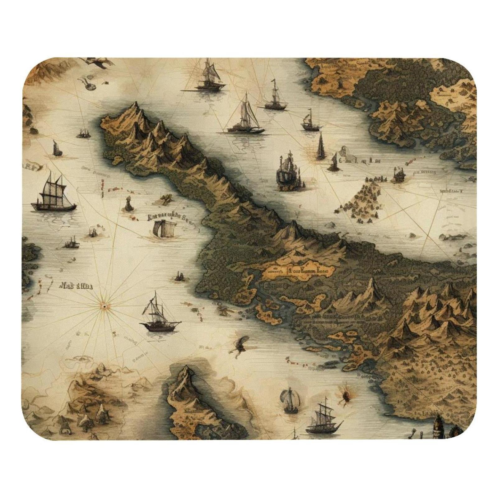 Map Block Mouse Pad for Wireless Mouse Home Office Desk Laptop with ...