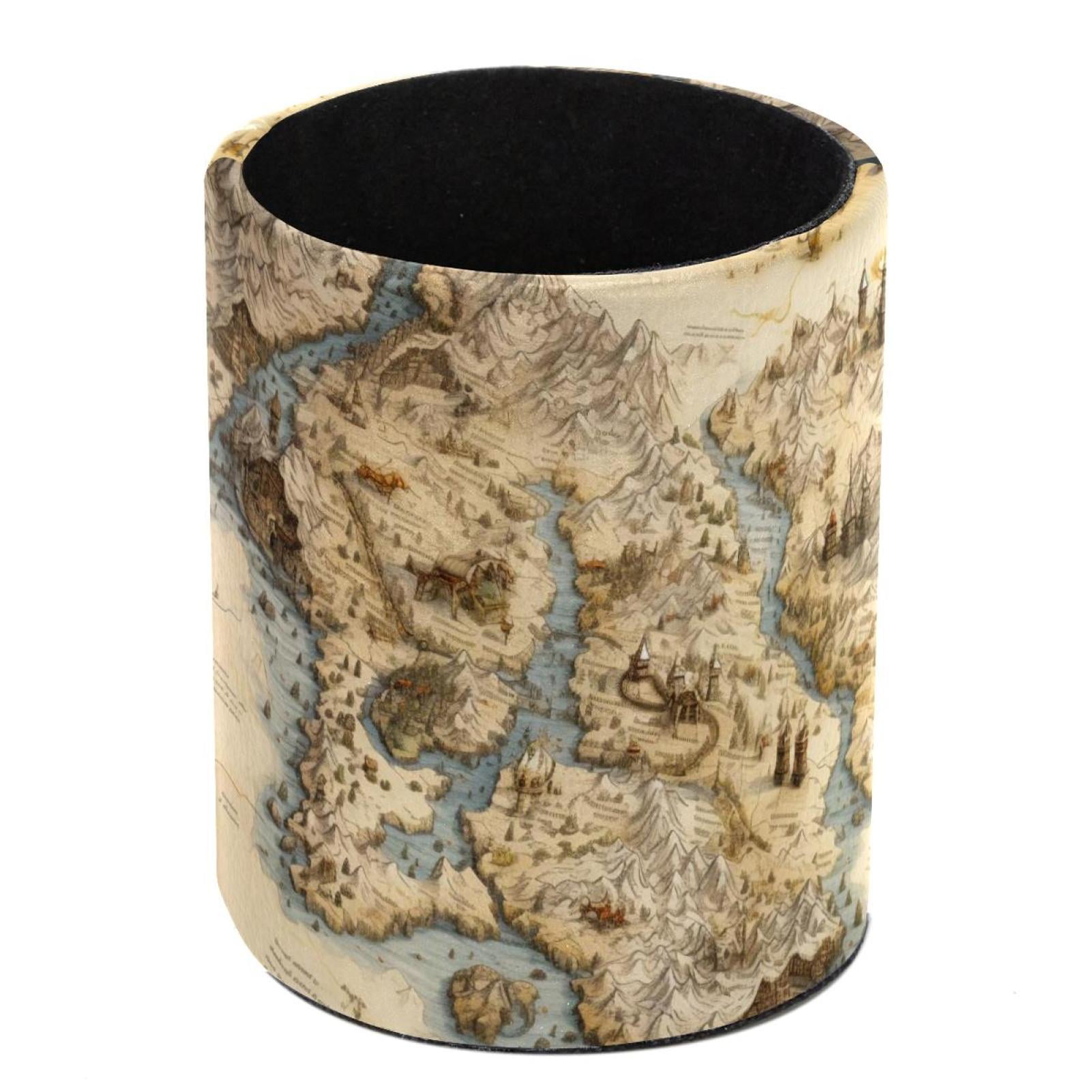 Map Block Pencil/Pen Holder for desk, Round Desktop Organizer for Desk ...