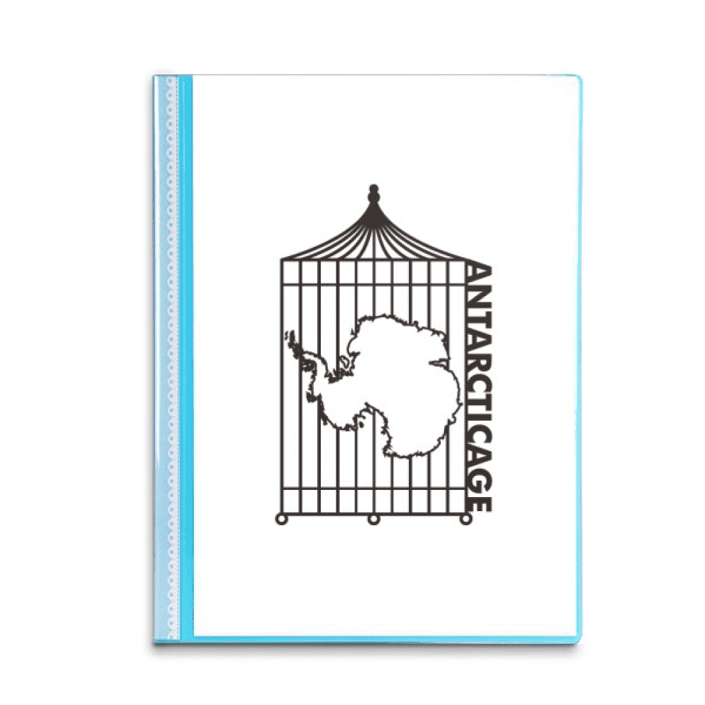 Map Cage Continent Antarctica Book Sheet Protectors Portfolio Binder ...