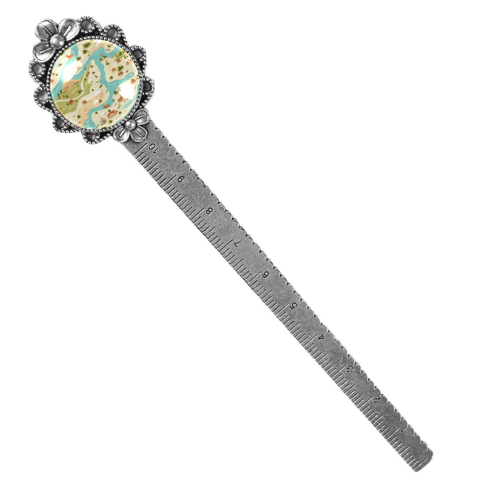 Map Elegant Vintage Silver Lace-Edged Bookmark - Reading Accessory and ...