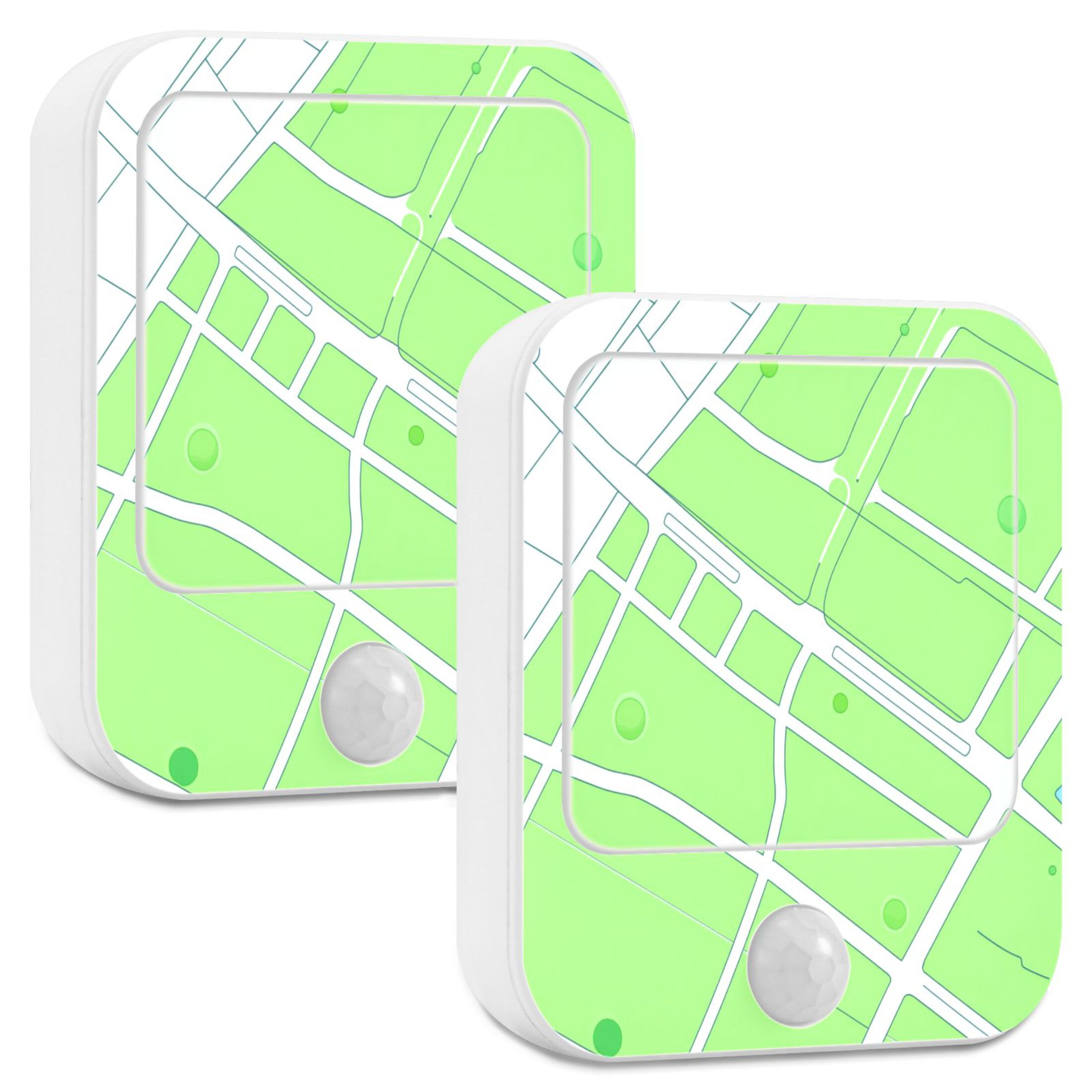 Map Imaginary Town 2 Pack Night Light with Motion Sensor, Adjustable ...