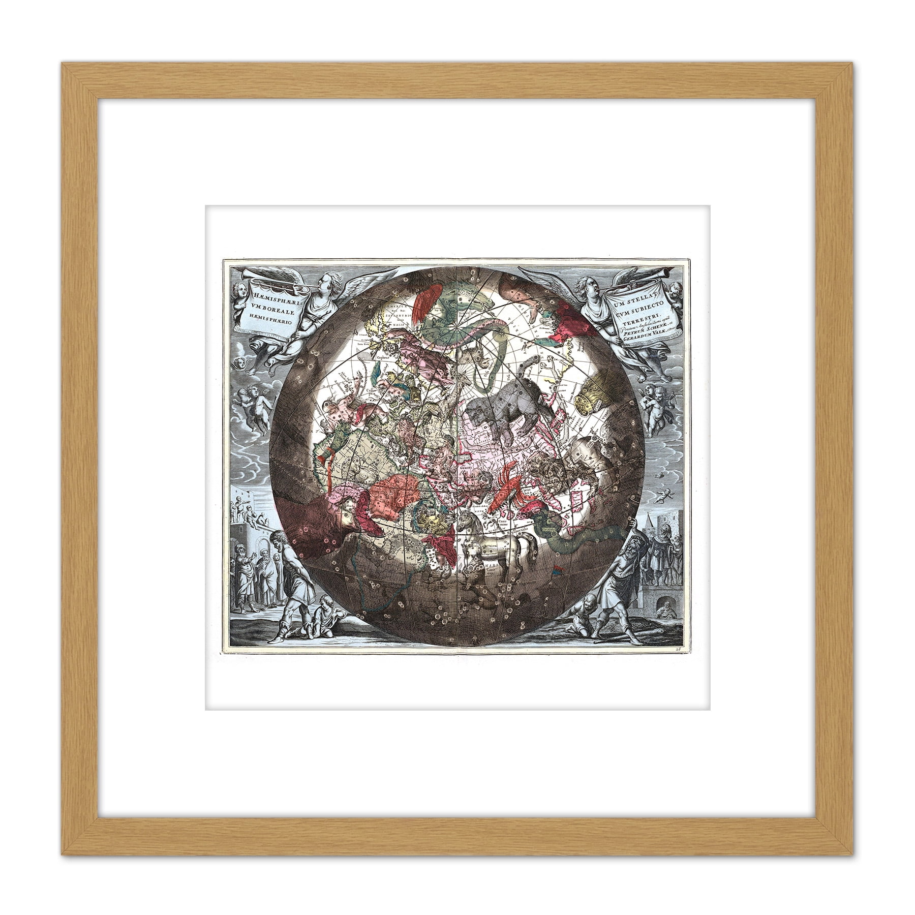 Map Keller 1708 Hemisphere Star Constellations World 8X8 Inch Square ...