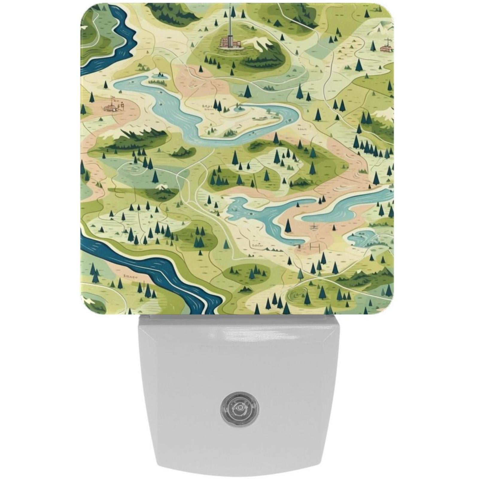 Map LED Square Night Light - Energy Efficient and Stylish Illumination ...