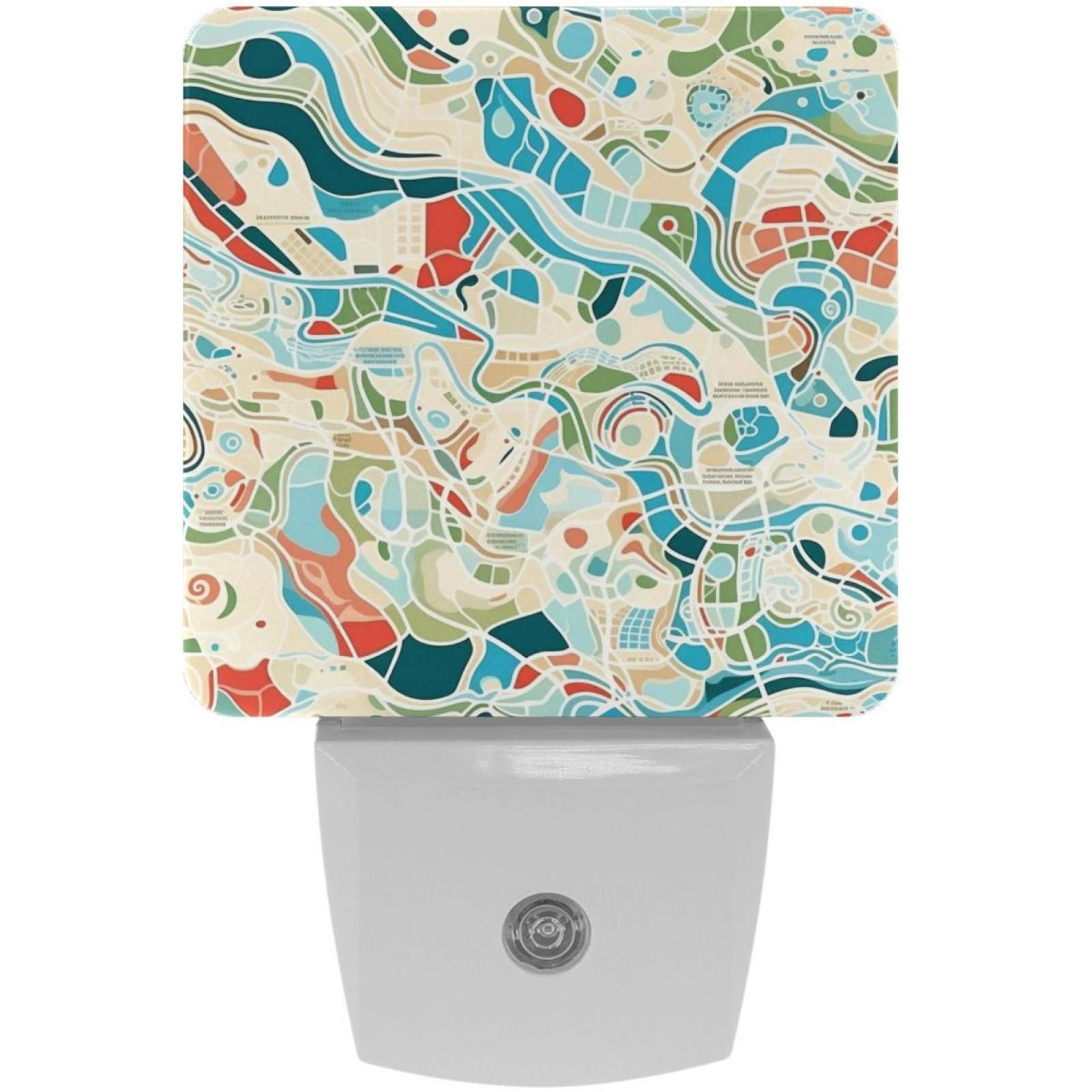 Map LED Square Night Light for Bedroom and Bathroom - Energy Efficient ...