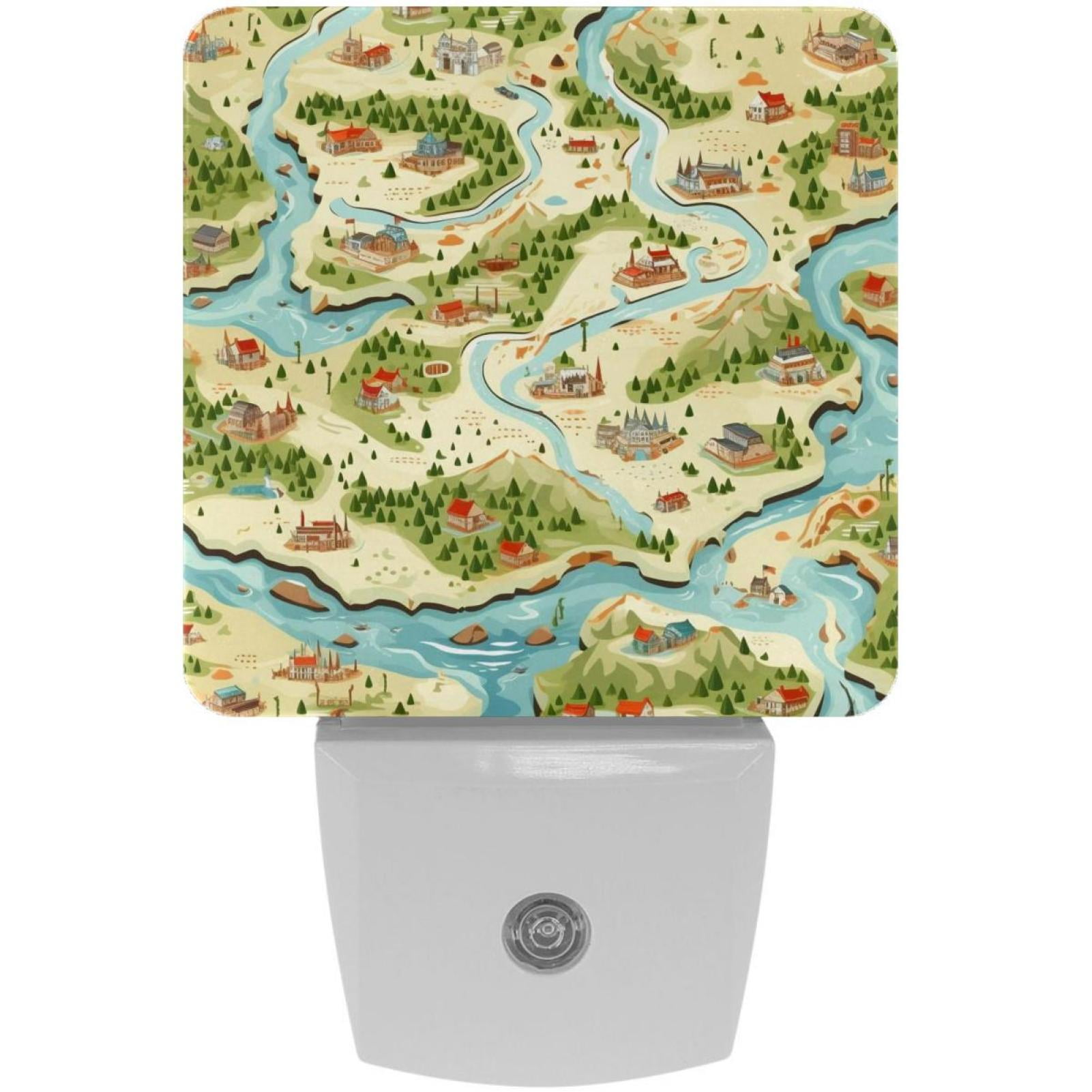 Map LED Square Night Lights: Compact and Energy-Efficient Illumination ...